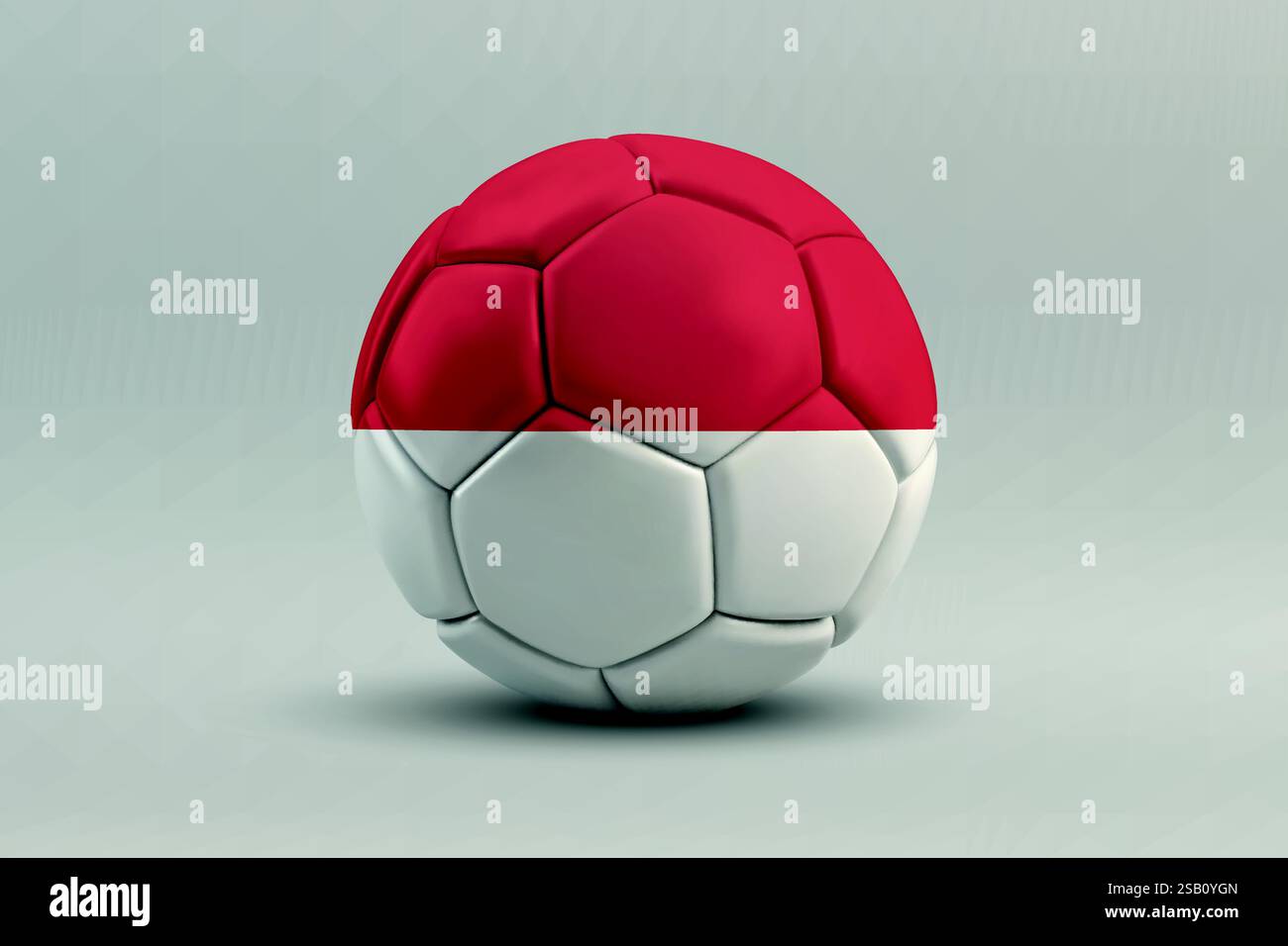 Monaco soccer ball featuring the national flag design on a gray ...