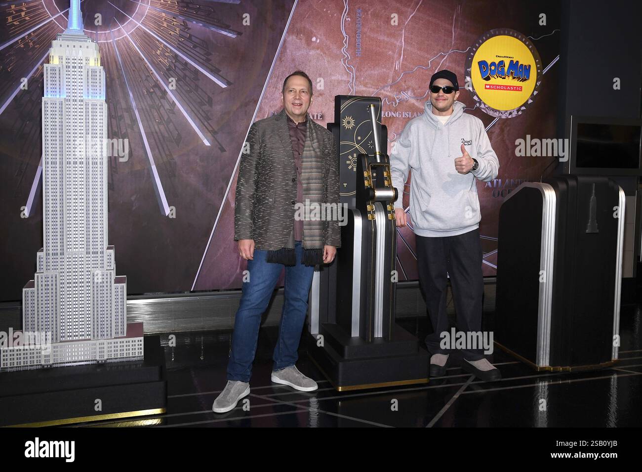 New York, USA. 31st Jan, 2025. (L-R) Dav Pilkey and Pete Davidson ...