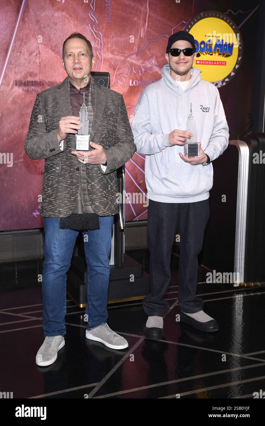 New York, USA. 31st Jan, 2025. (L-R) Dav Pilkey and Pete Davidson ...