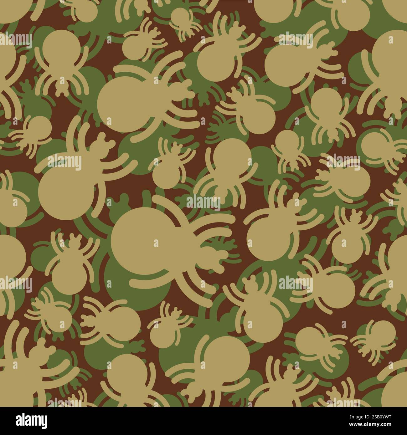 Tick insect Army pattern seamless. Military background insects. Texture ...