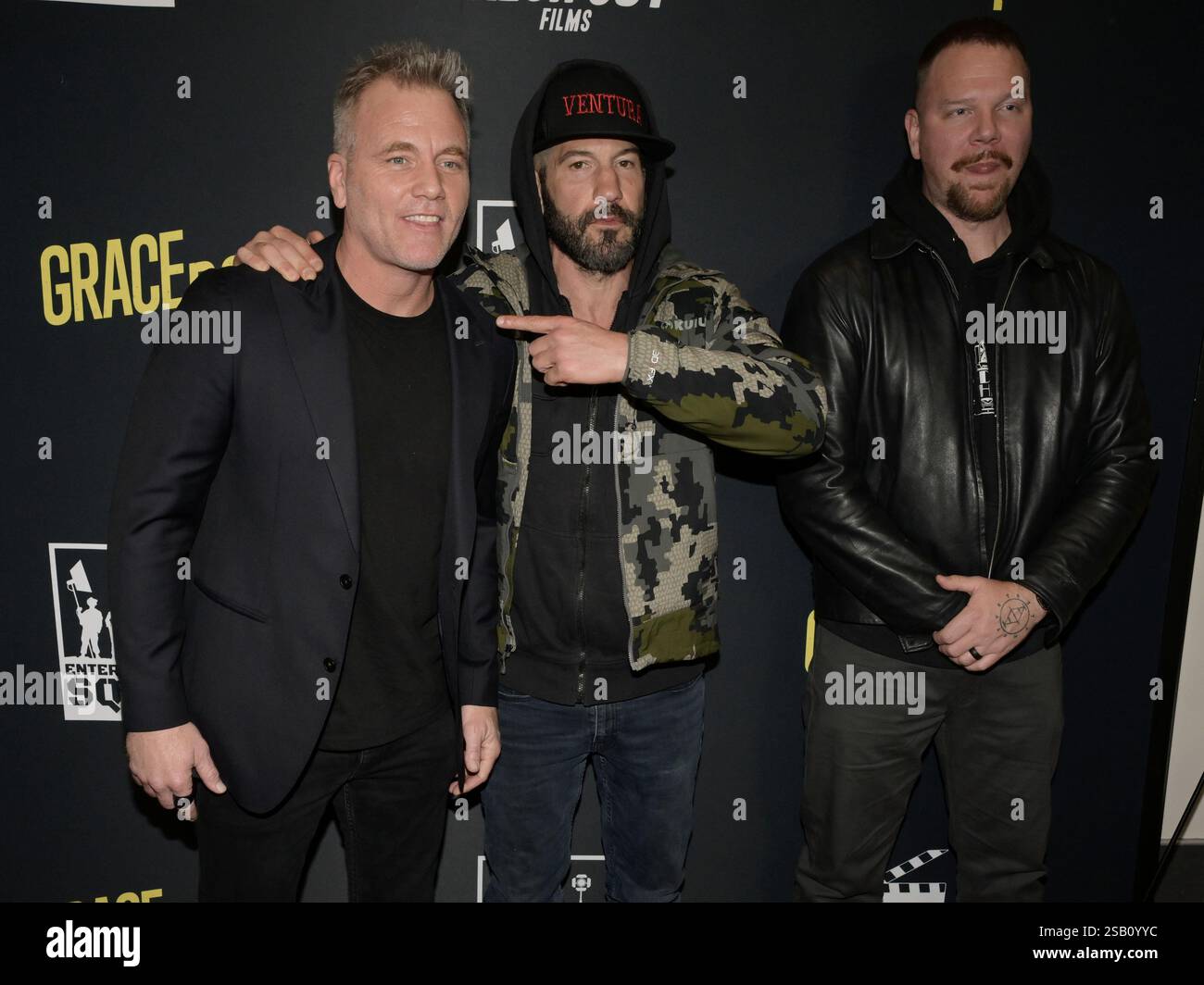 Los Angeles, California, USA. 30th Jan, 2025. (L-R) Sean Carrigan, Jon ...