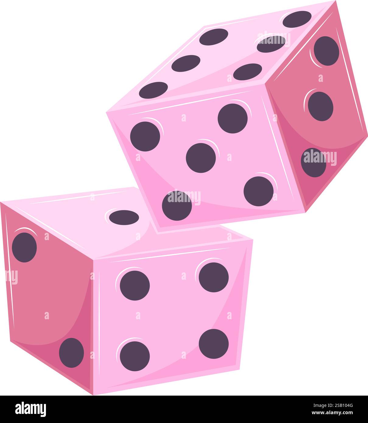 Pink dice Stock Vector Images - Alamy