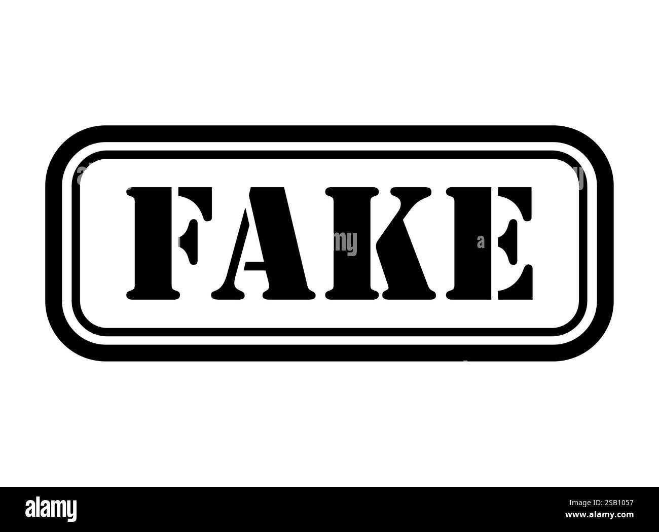 Fake stamp symbol, label sticker sign button, text banner vector ...