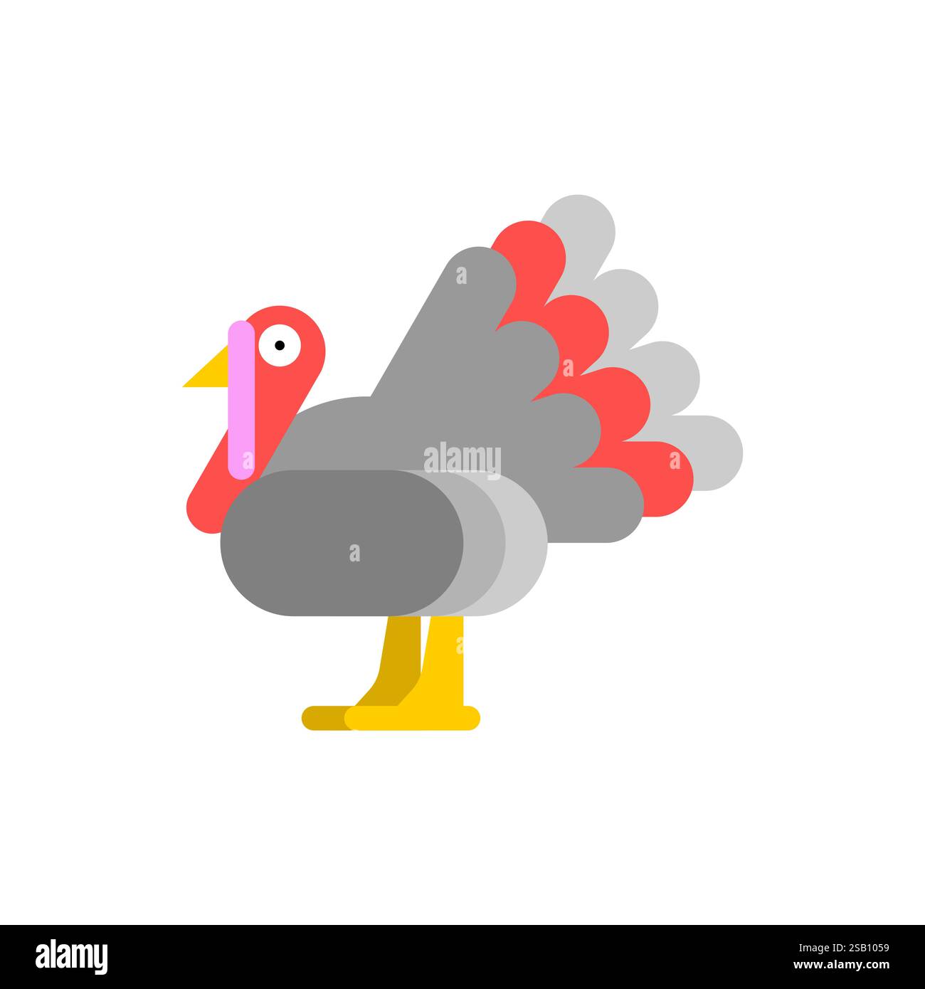 Thanksgiving funny cartoon outline Cut Out Stock Images & Pictures - Alamy