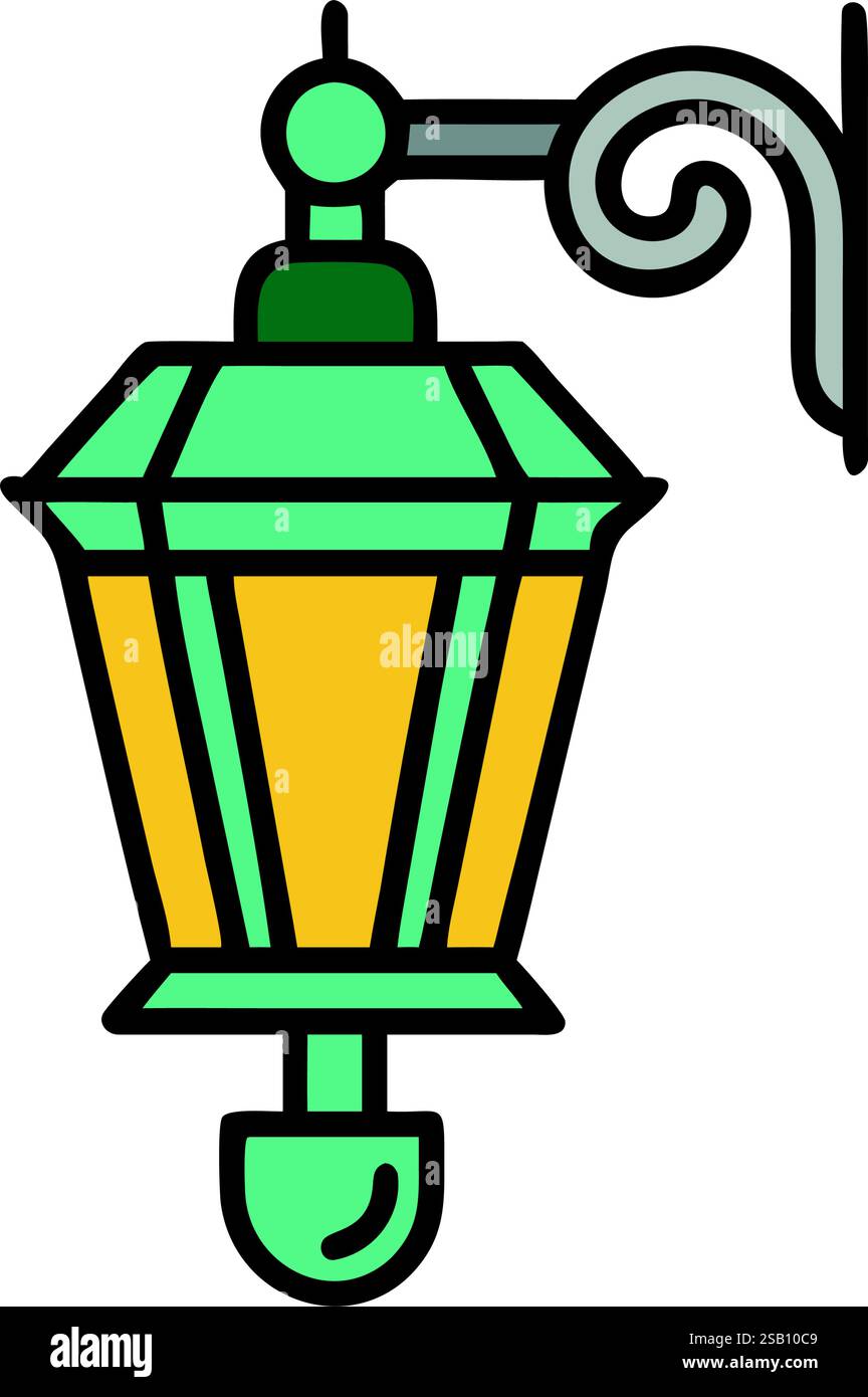 Yellow light illumination street Cut Out Stock Images & Pictures - Alamy