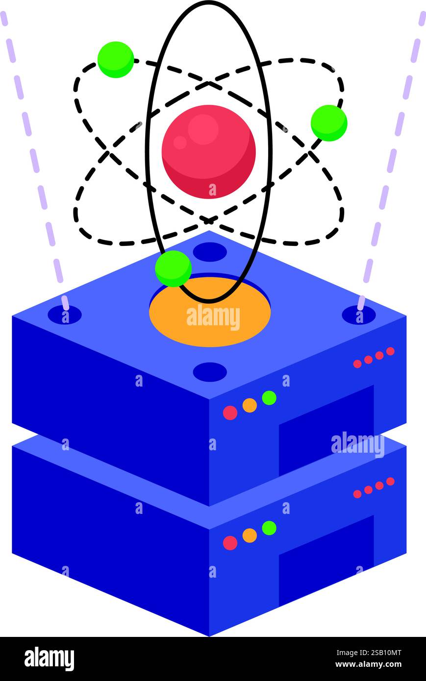 Quantum data server futuristic computing illustration Stock Vector Image & Art - Alamy