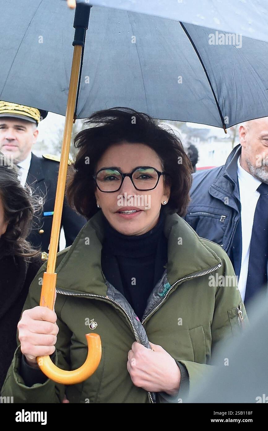 Caen, France. 31st Jan, 2025. French Minister of Culture, Rachida Dati ...