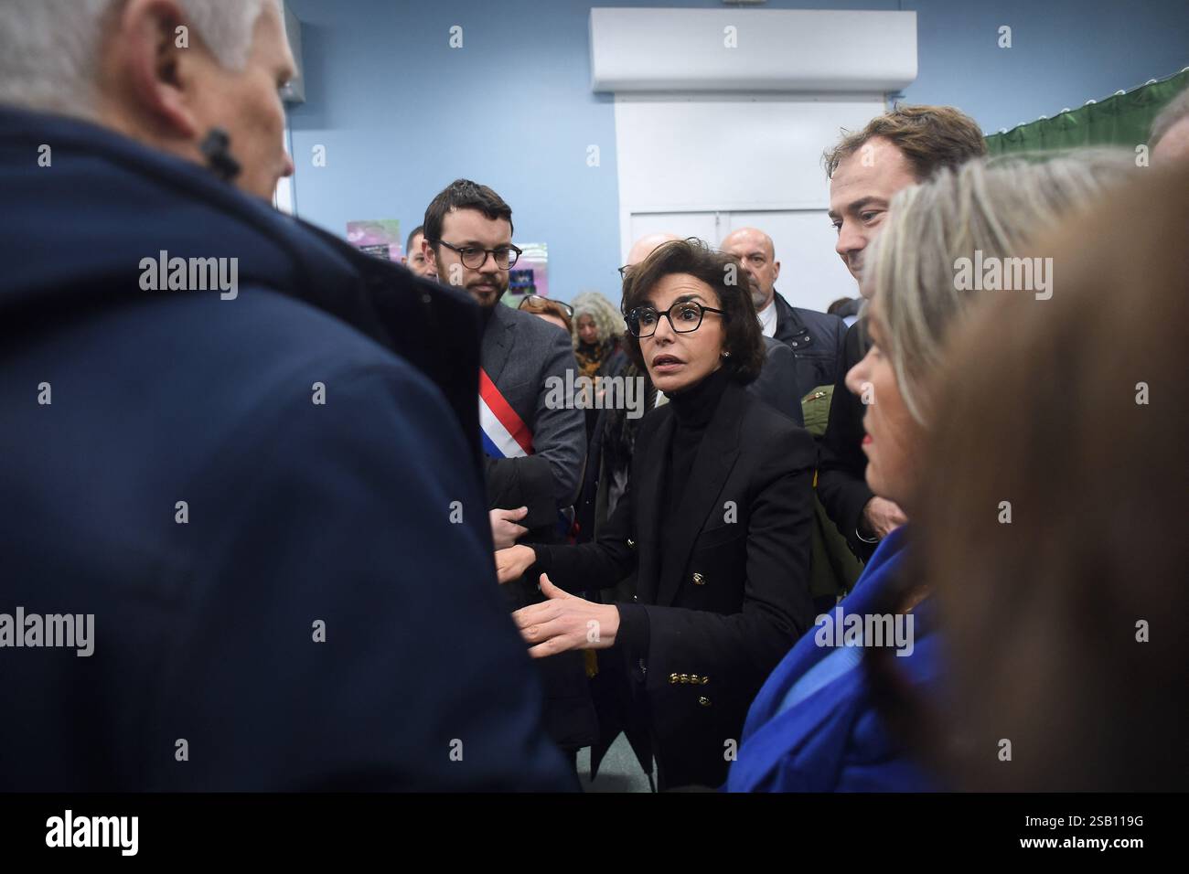 Caen, France. 31st Jan, 2025. French Minister of Culture, Rachida Dati ...