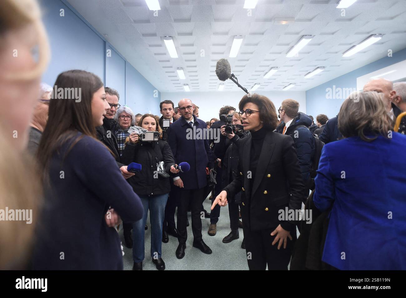 Caen, France. 31st Jan, 2025. French Minister of Culture, Rachida Dati ...