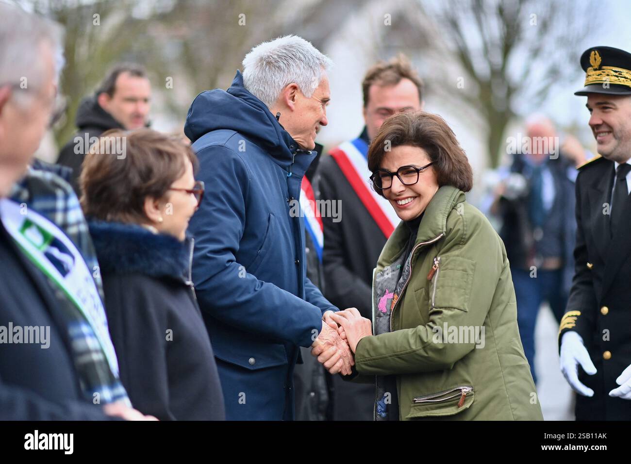 French Minister of Culture, Rachida Dati is seen arriving at La Grace ...
