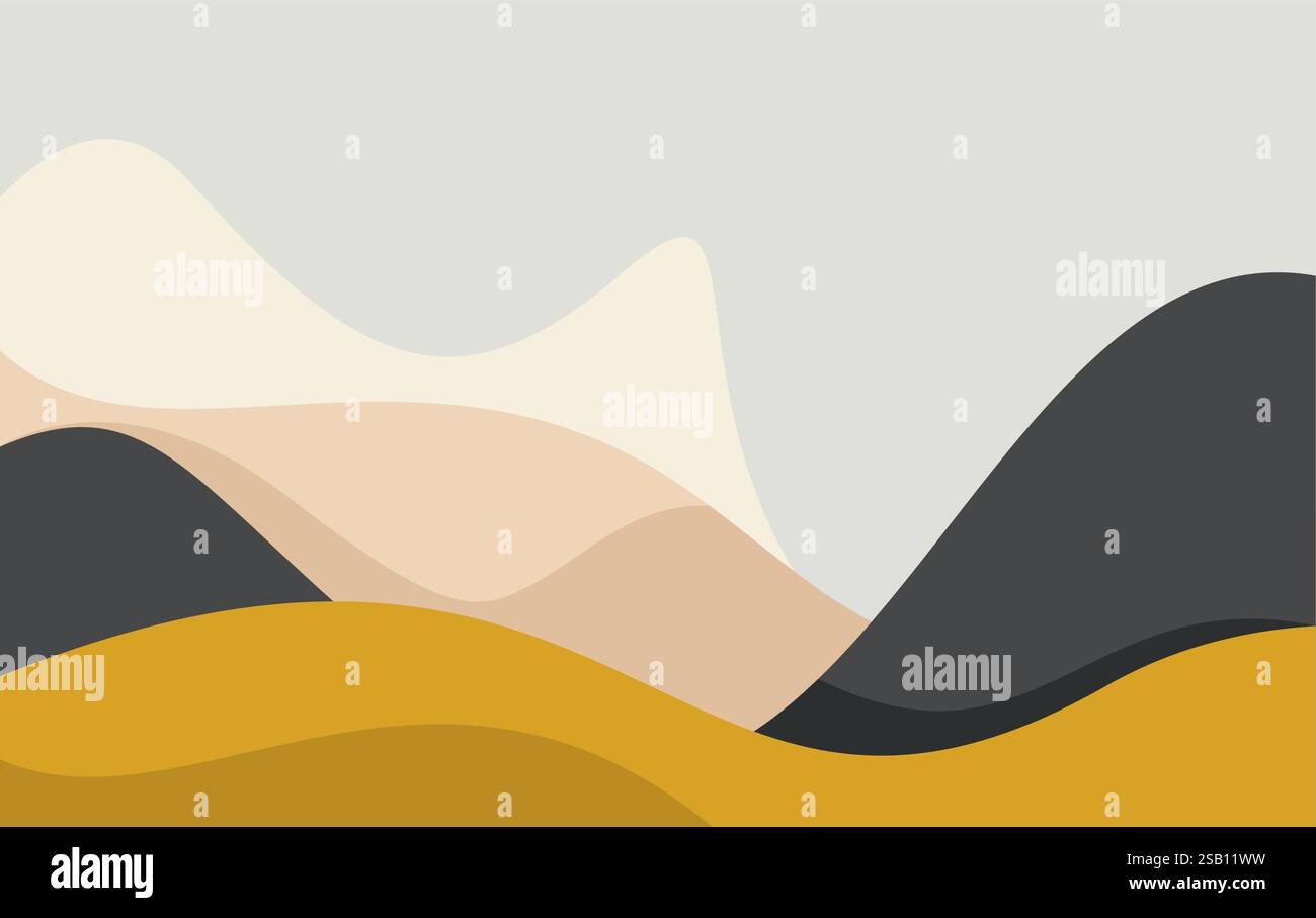 Japanese background with mountain vector. Abstract template design ...