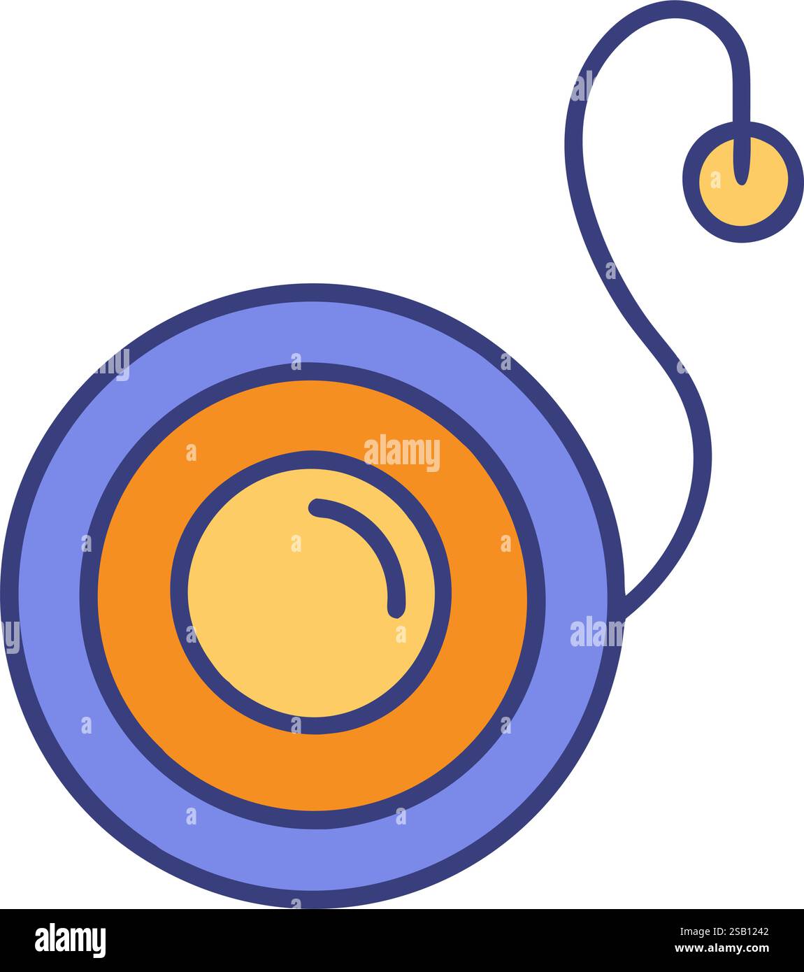 Retro wooden yoyo toy illustration Stock Vector Image & Art - Alamy