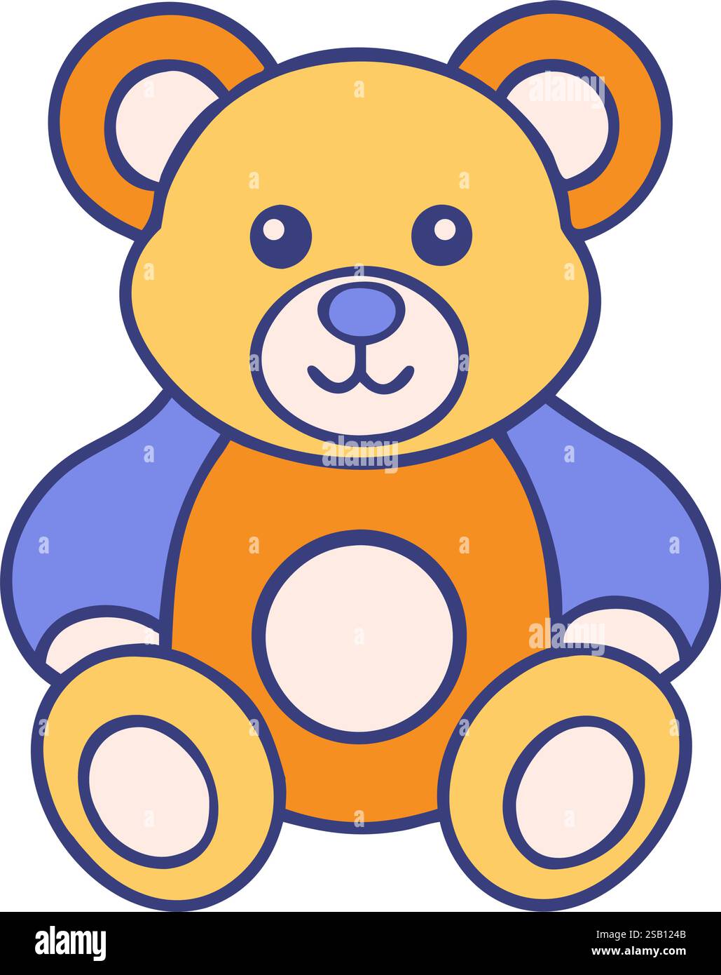 Cute teddy bear plush toy illustration Stock Vector Image & Art - Alamy