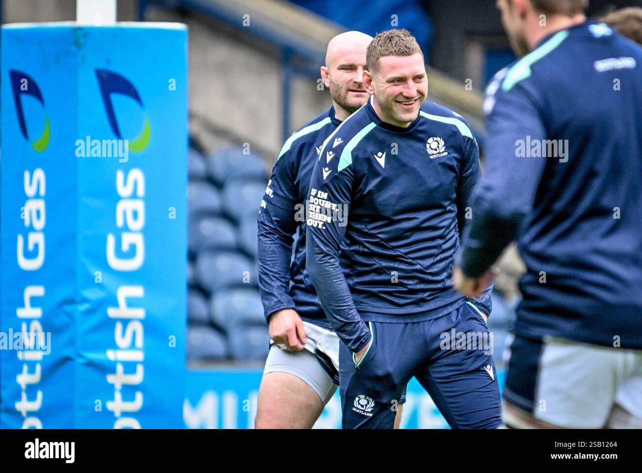 Men's Scotland Rugby Team, Captain's Run, Murrayfield. 31/01/25 Stock ...