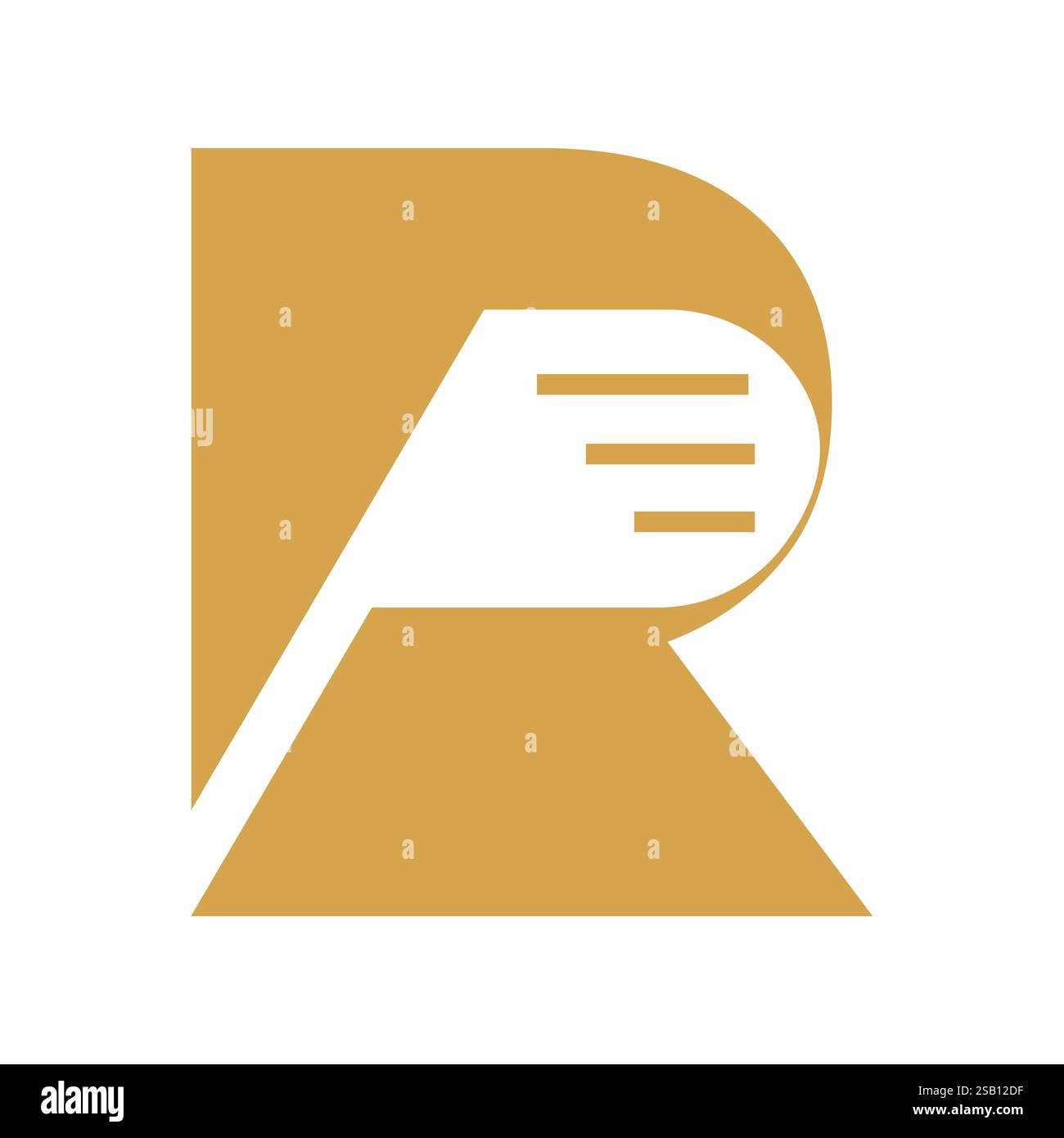 Initial Letter R Golf Logo Design With Golf Stick, Sport concept Stock ...