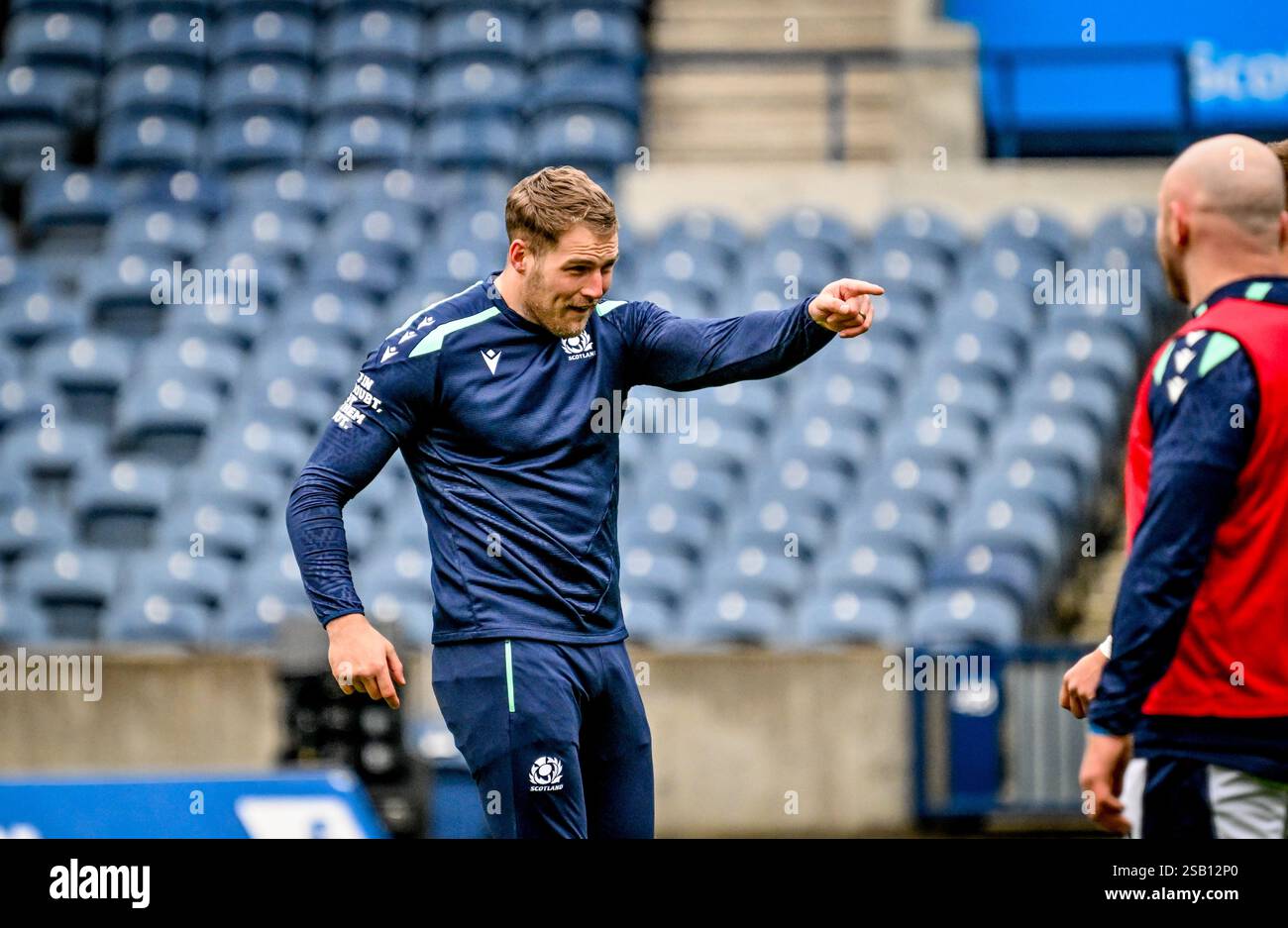 Men's Scotland Rugby Team, Captain's Run, Murrayfield. 31/01/25 Stock ...