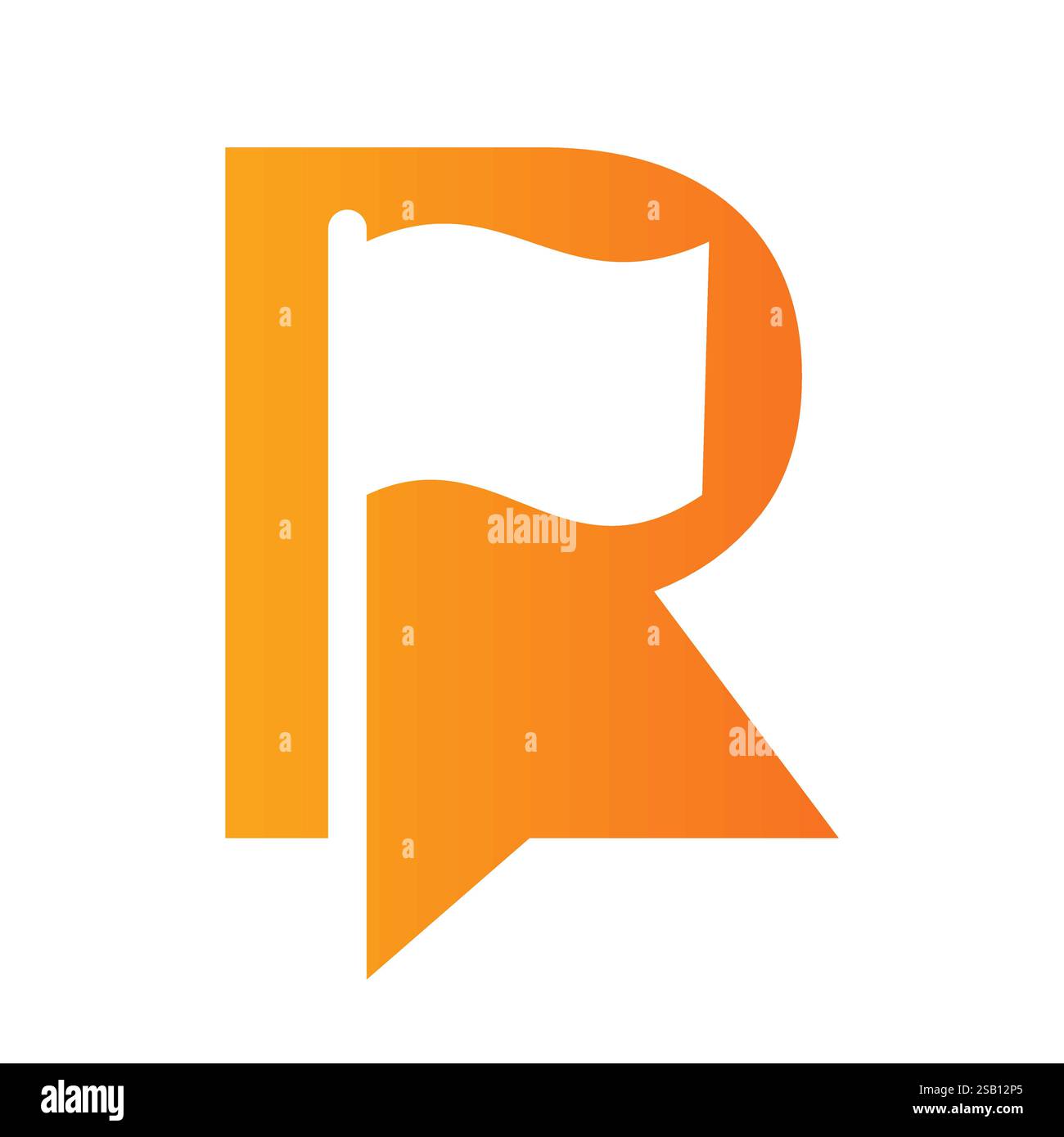 Initial Letter R Golf Flag Logo Design, Sport concept. Goal Achievement ...