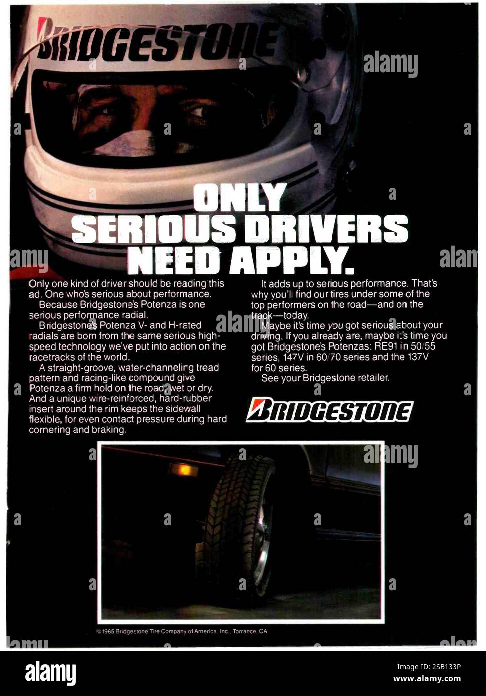 Bridgestone ads hi-res stock photography and images - Alamy