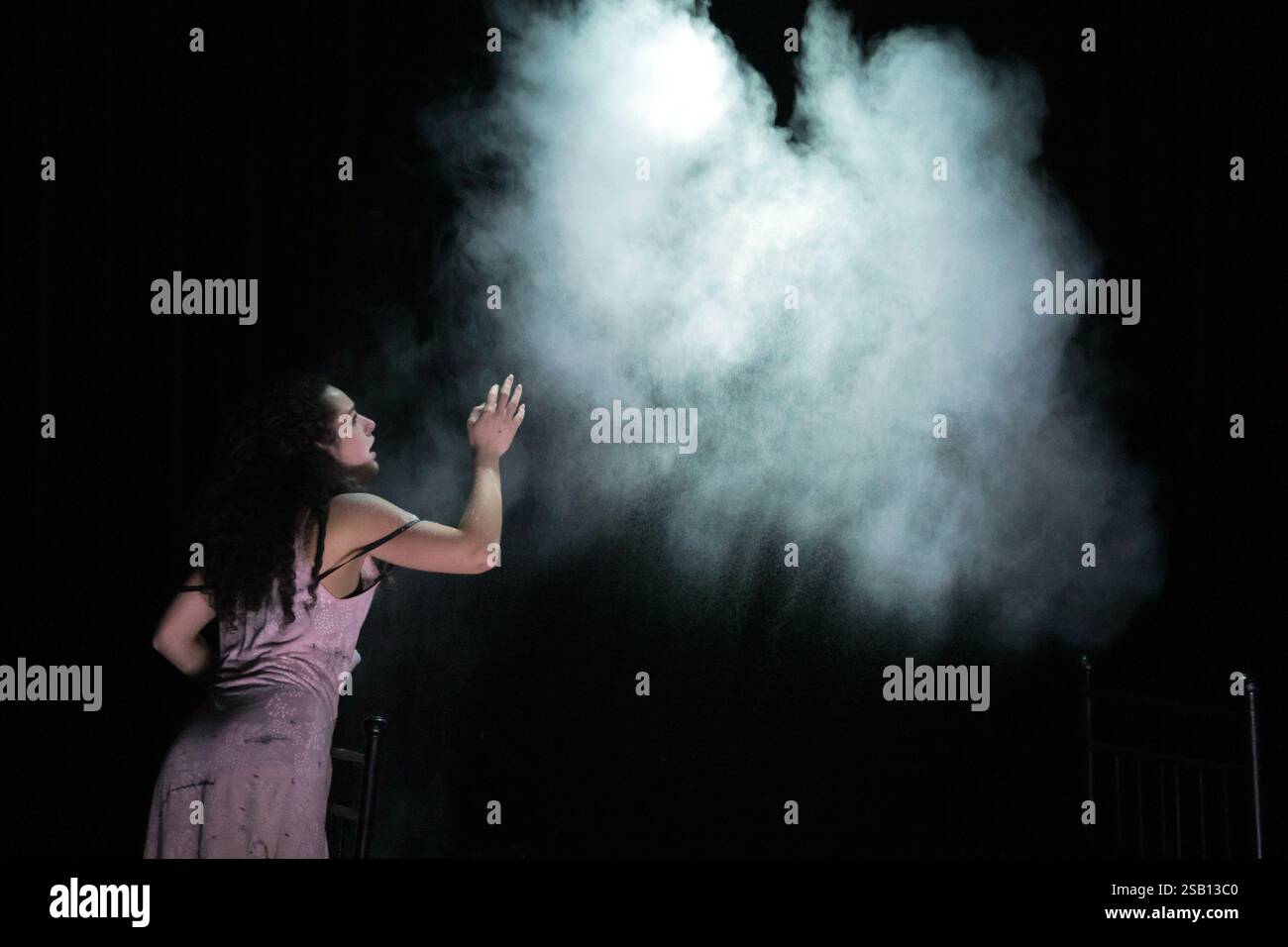 KYIV, UKRAINE - JANUARY 31, 2025 - Actress Maria Dolabani plays ...