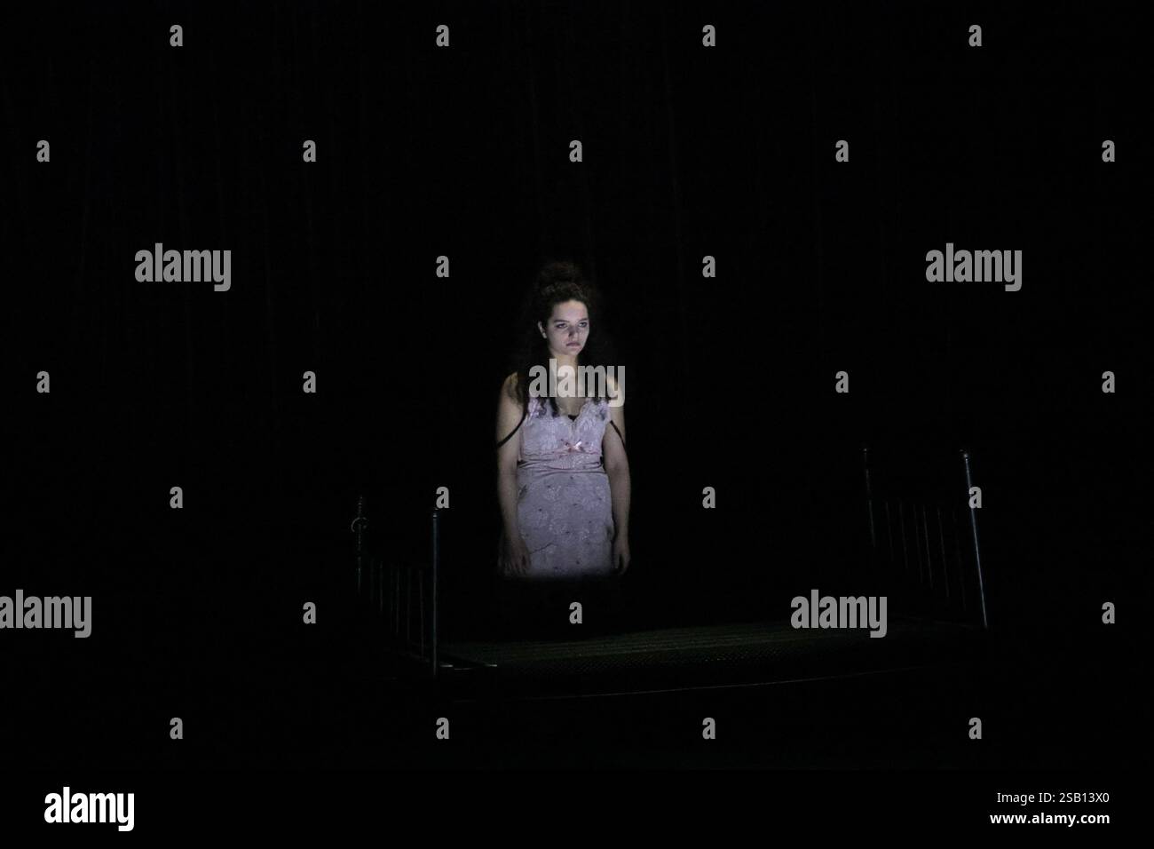 KYIV, UKRAINE - JANUARY 31, 2025 - Actress Maria Dolabani plays ...