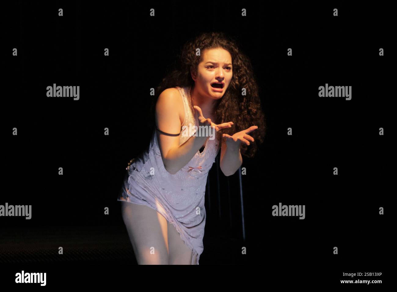 KYIV, UKRAINE - JANUARY 31, 2025 - Actress Maria Dolabani plays ...
