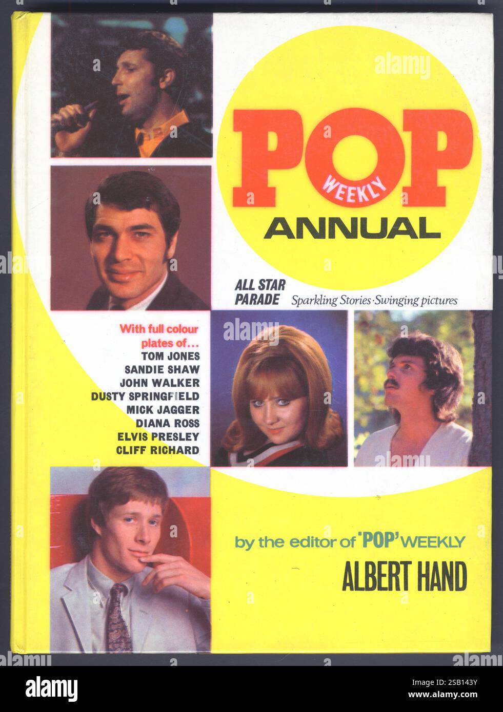 Pop Weekly magazine annual 1969 editor Albert Hand. Shows Tom Jones ...