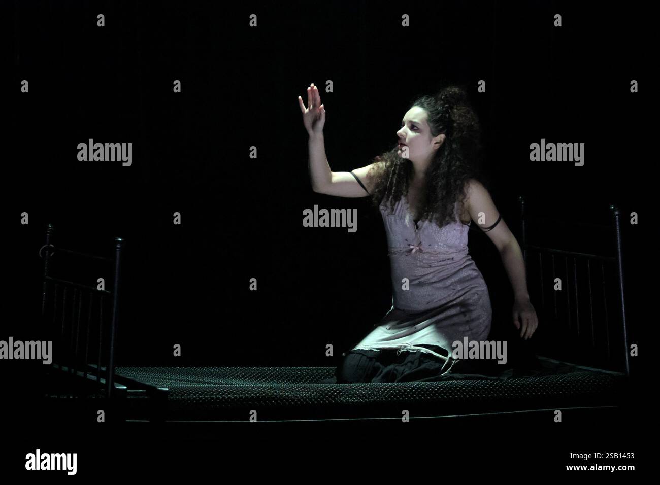 KYIV, UKRAINE - JANUARY 31, 2025 - Actress Maria Dolabani plays ...