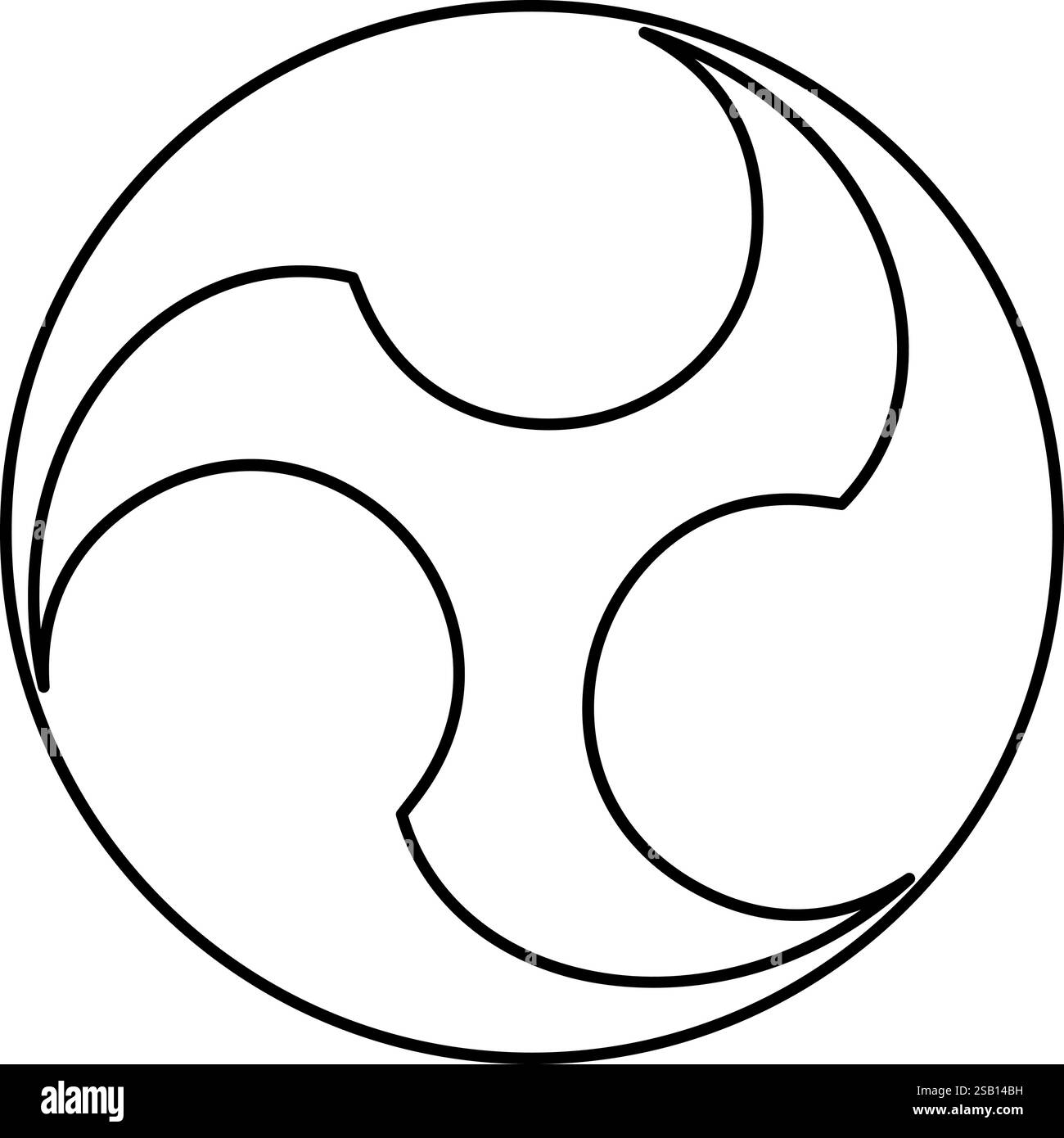 Tomoe symbol religious sign Japanese religions Oriental three petal ...