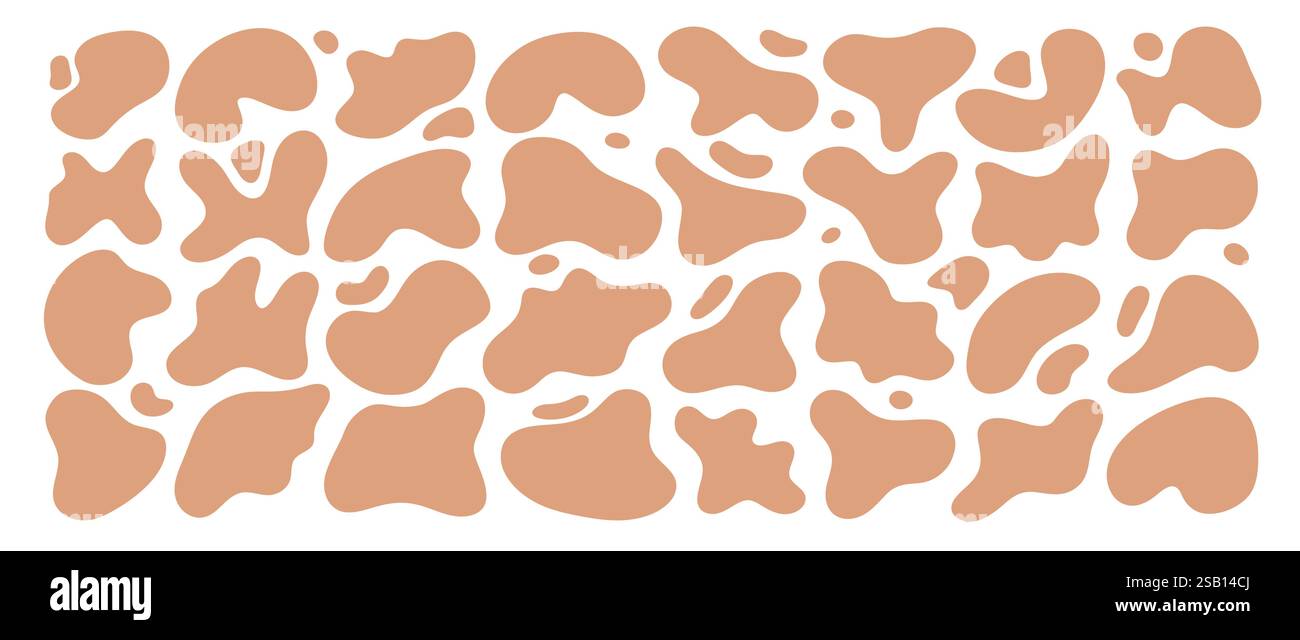 Freeform set. Abstract irregular random blobs. Modern forms for design and print. Vector ...