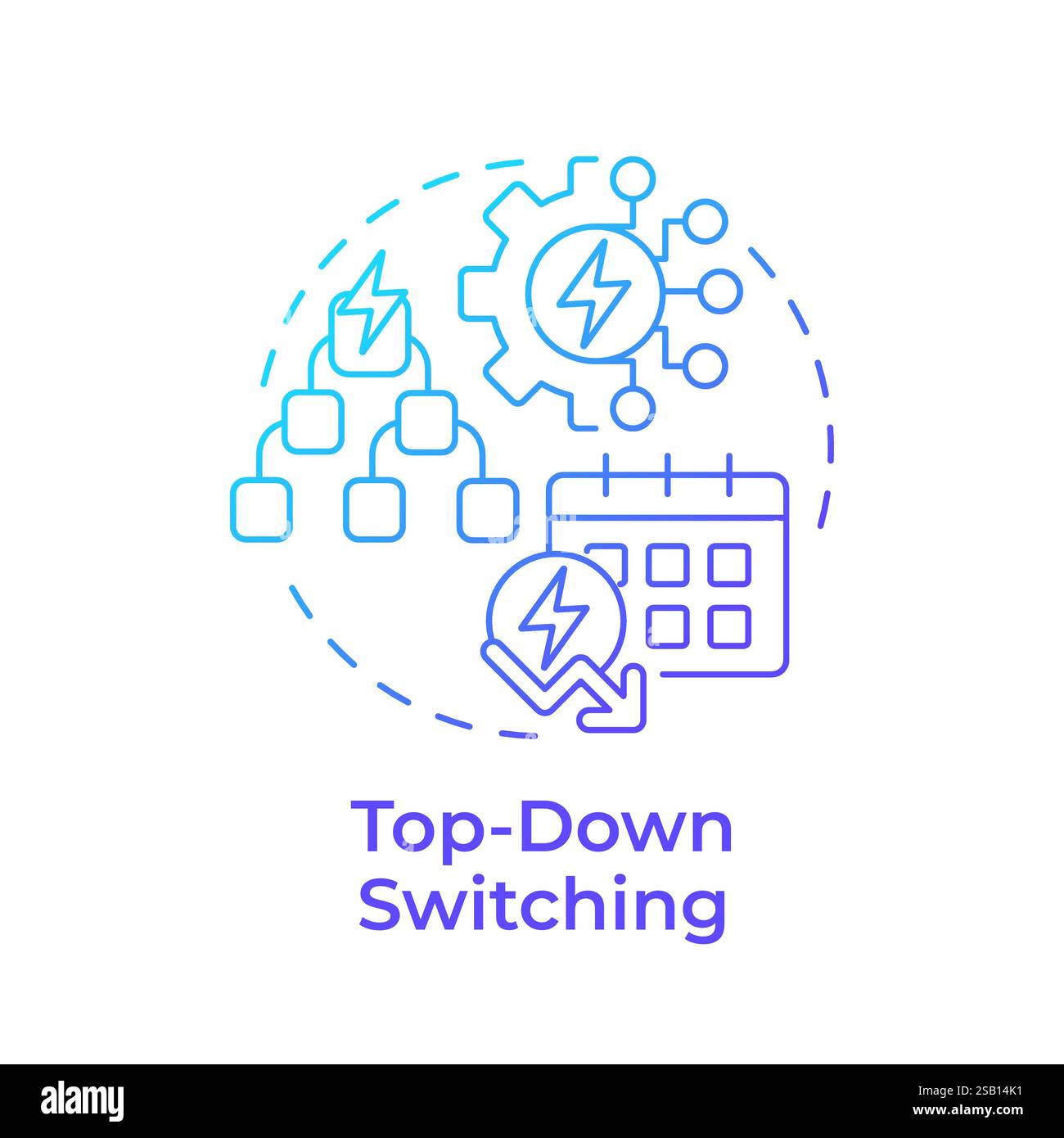 Top down switching blue gradient concept icon Stock Vector Image & Art ...