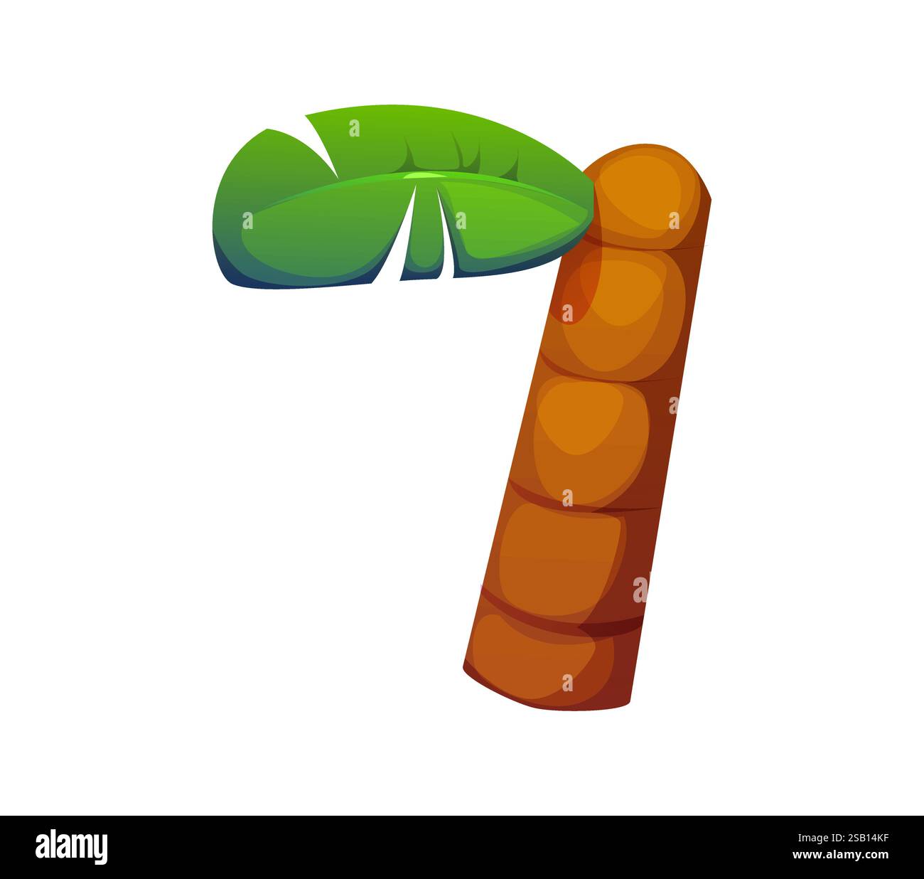 Cartoon Egyptian font palm tree 7 seven digit. Egypt civilization latin ...