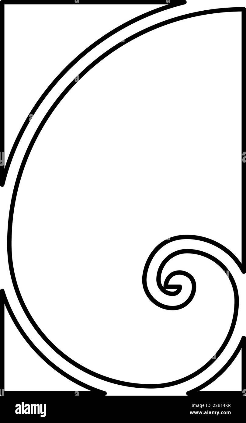 Golden ratio section Sacred geometry symbol ration proportions contour ...