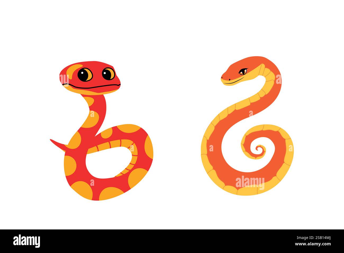 Two Stylized Snakes Facing Each Other Stock Vector Image & Art - Alamy