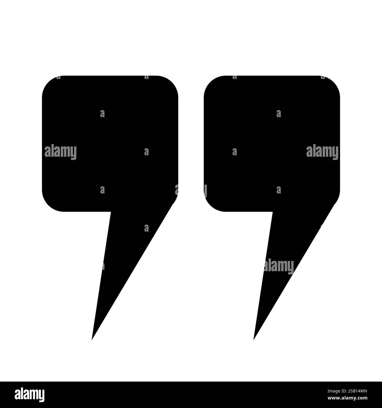 Quoting signs in the title, square check marks, and quote icons in the ...