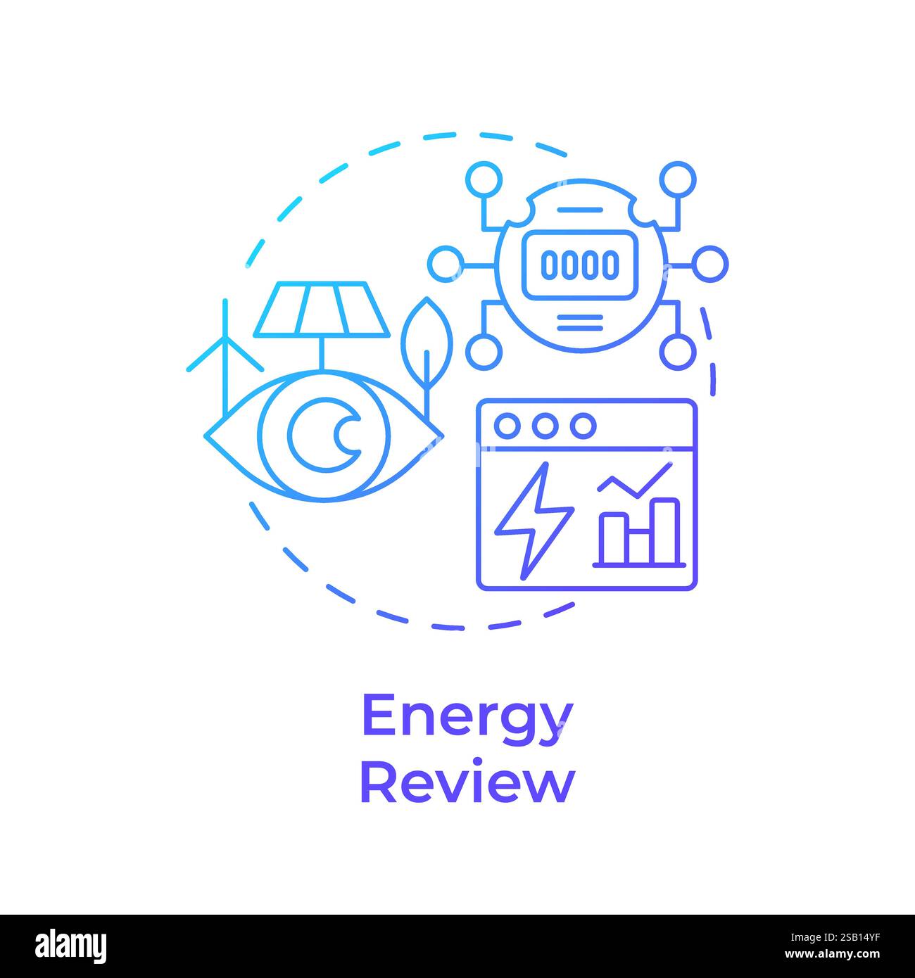 Energy review blue gradient concept icon Stock Vector Image & Art - Alamy