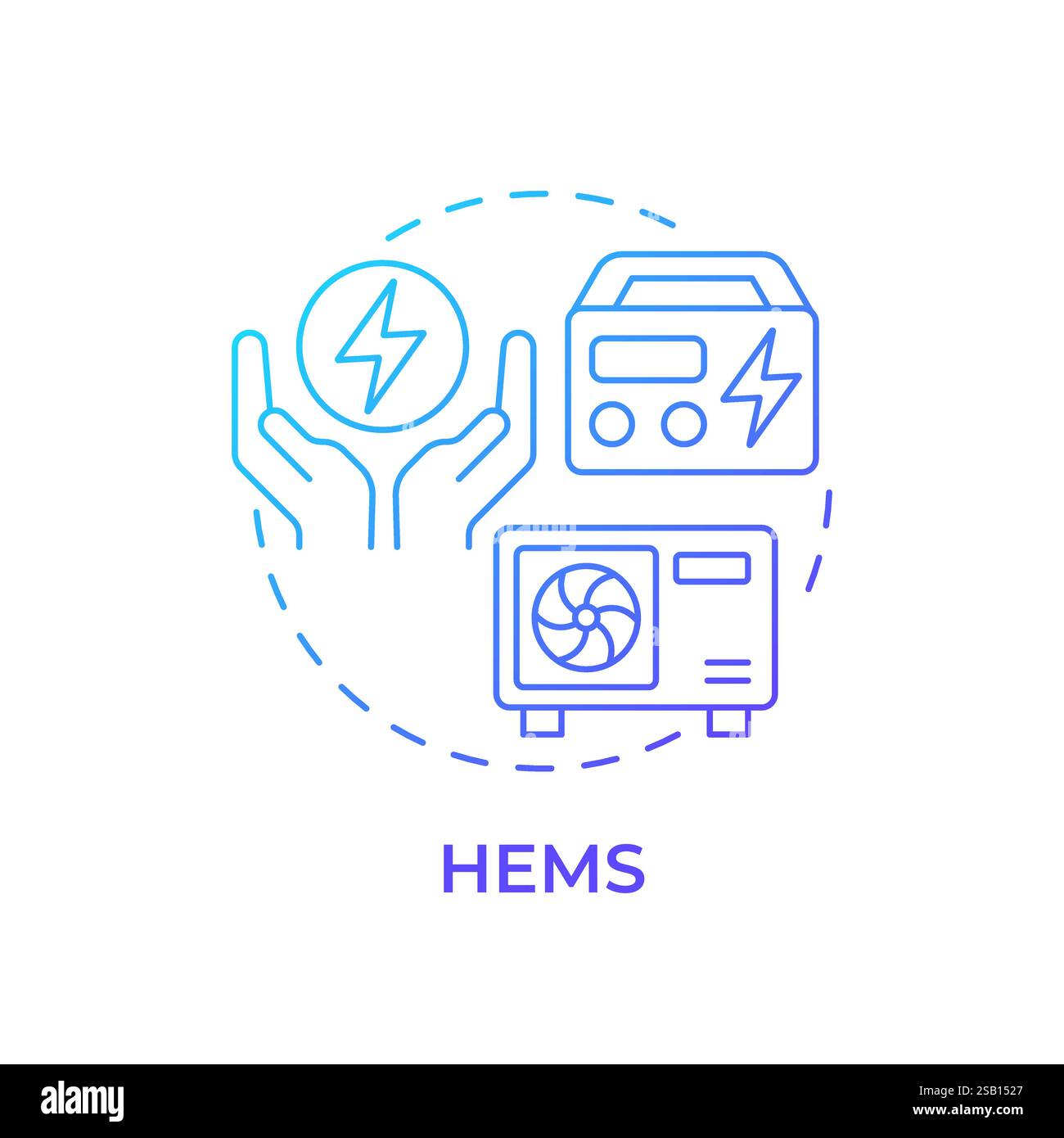 HEMS blue gradient concept icon Stock Vector Image & Art - Alamy