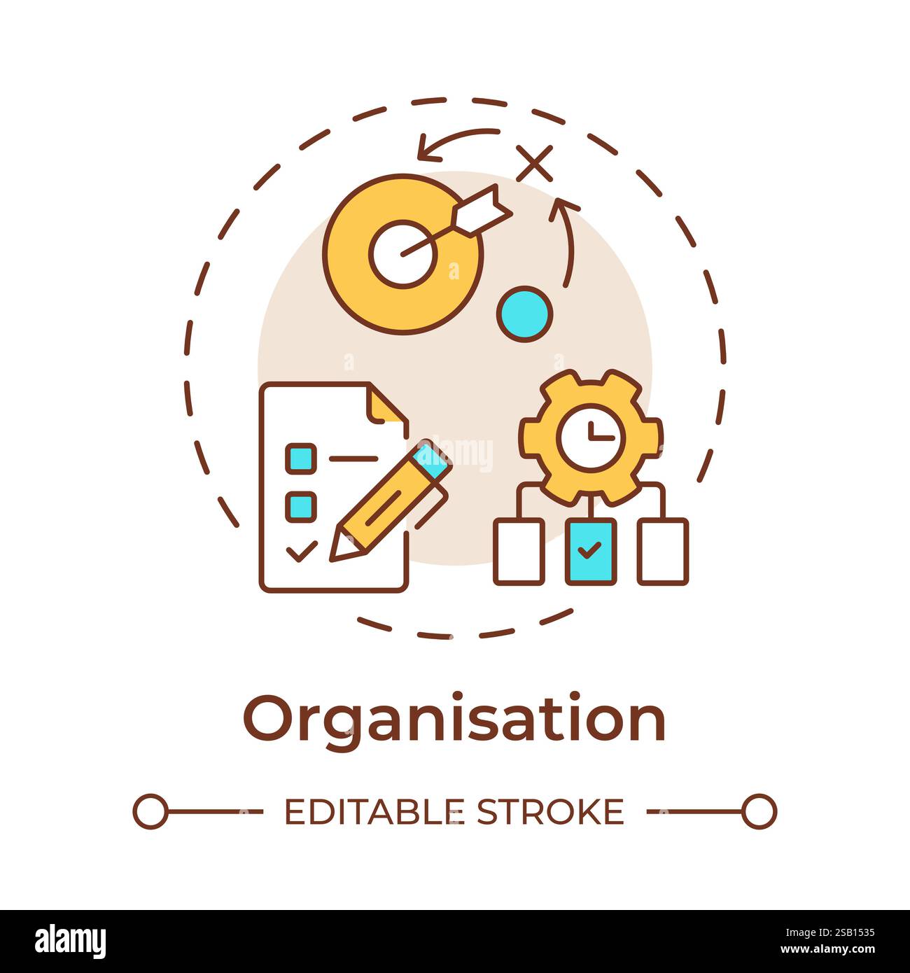 Organisation multi color concept icon Stock Vector Image & Art - Alamy