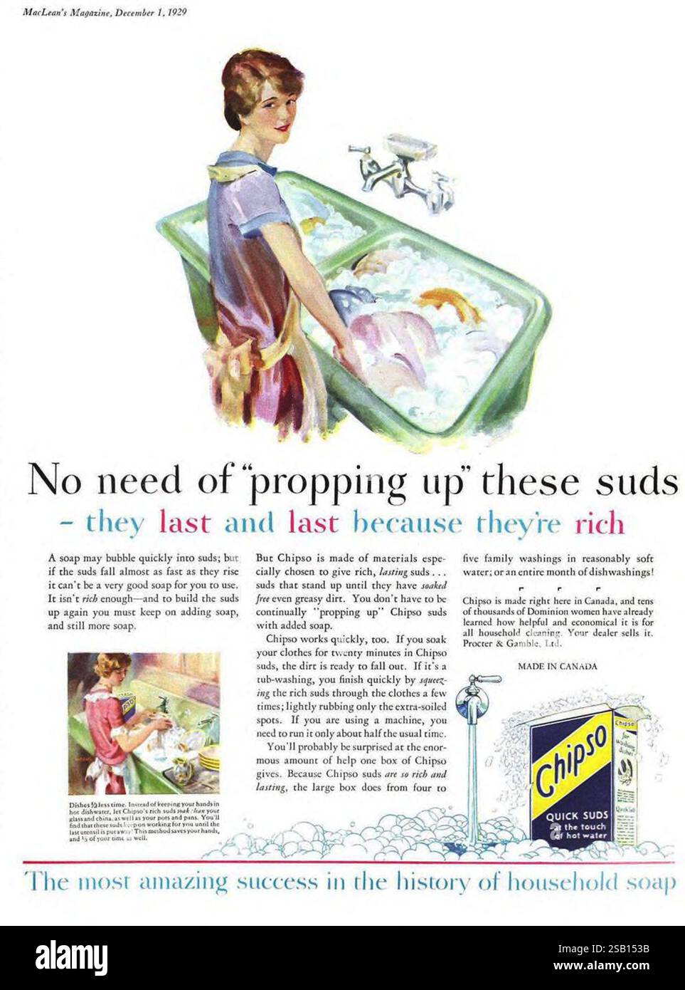 Advertisement 1920s detergent hi-res stock photography and images - Alamy