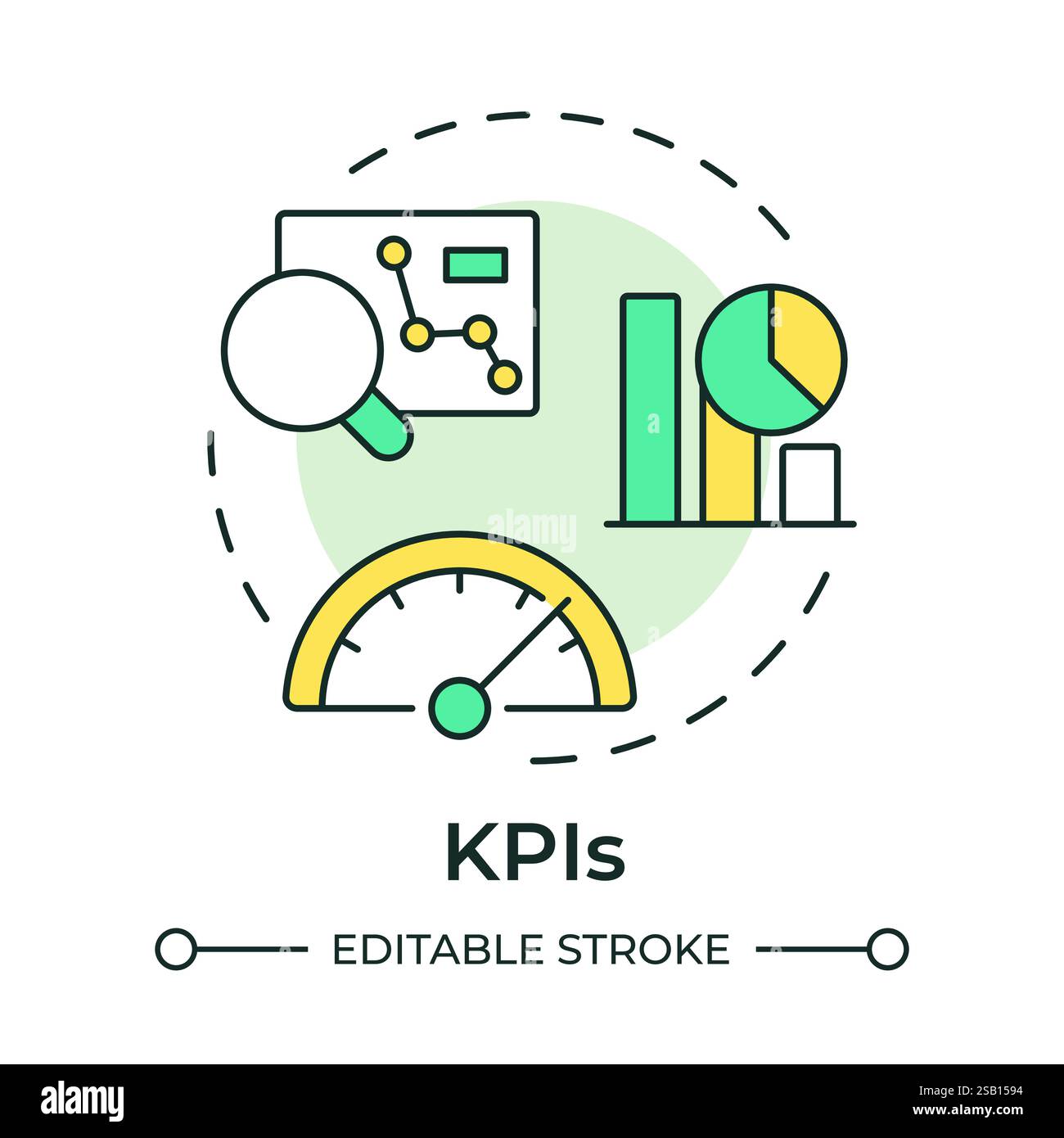 KPIs multi color concept icon Stock Vector Image & Art - Alamy