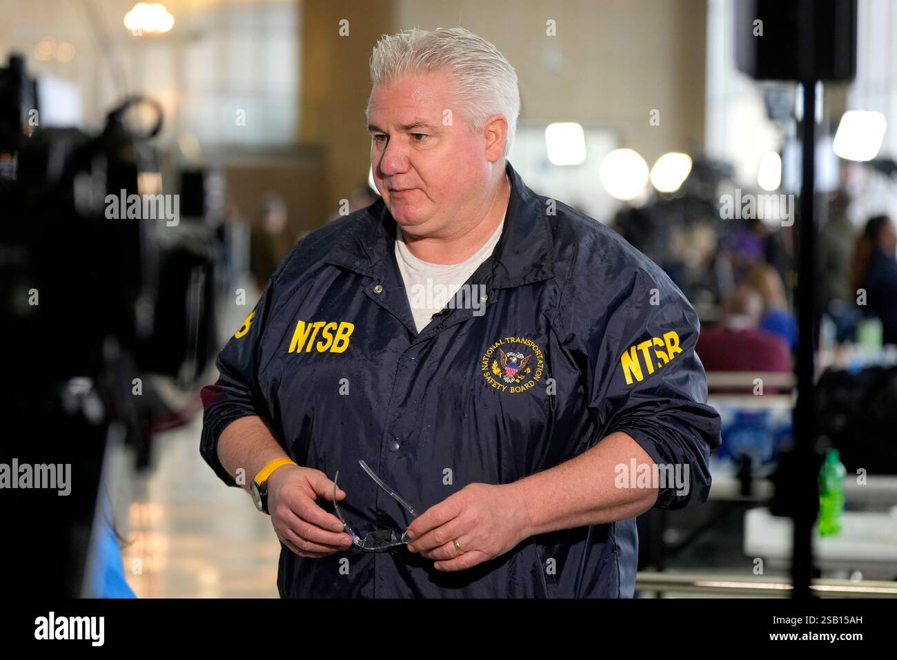 National Transportation Safety Board member Todd Inman speaks with ...