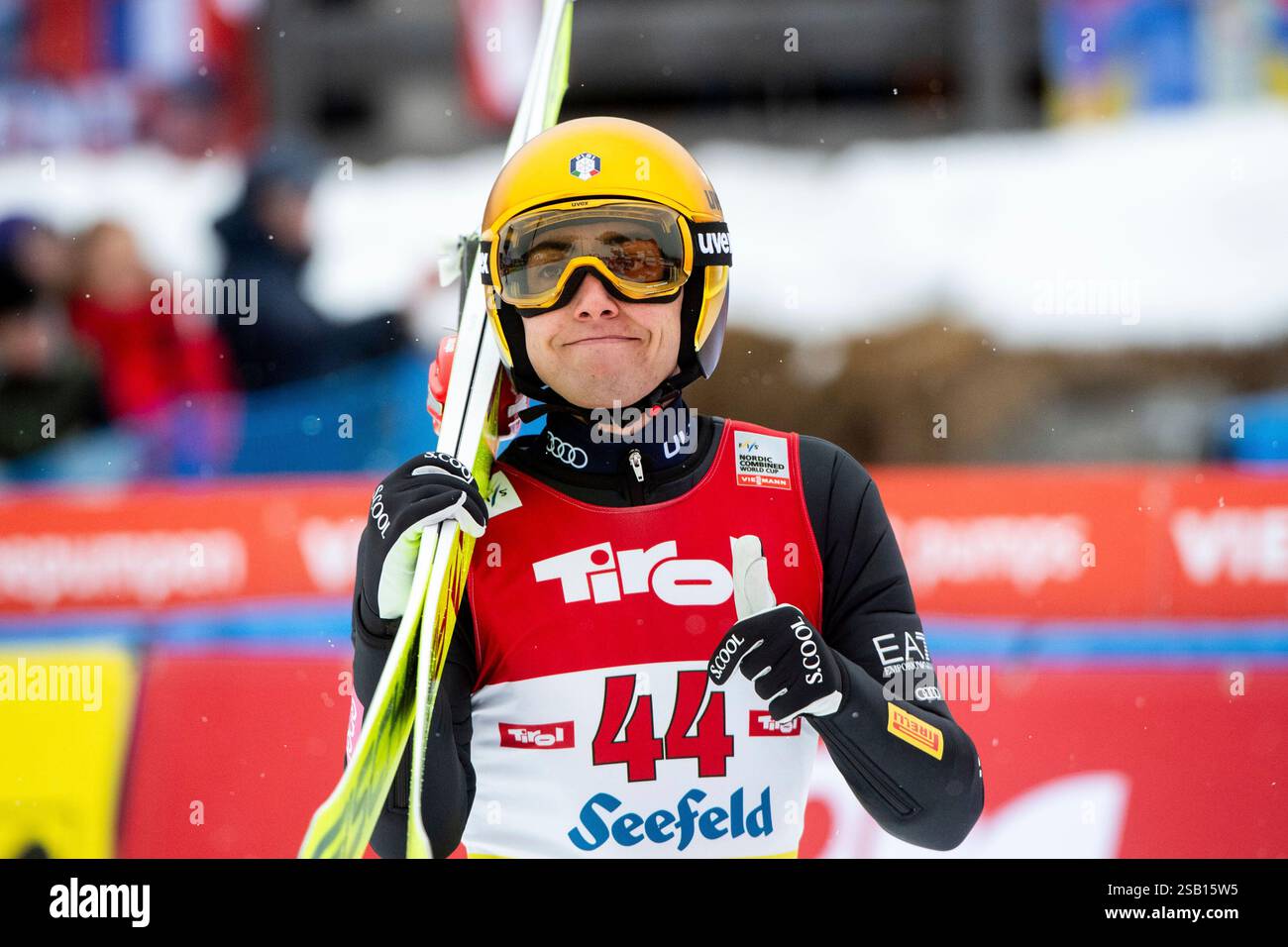 KOSTNER Aaron (Italien) im Ziel nach dem Skispringen, AUT, FIS ...
