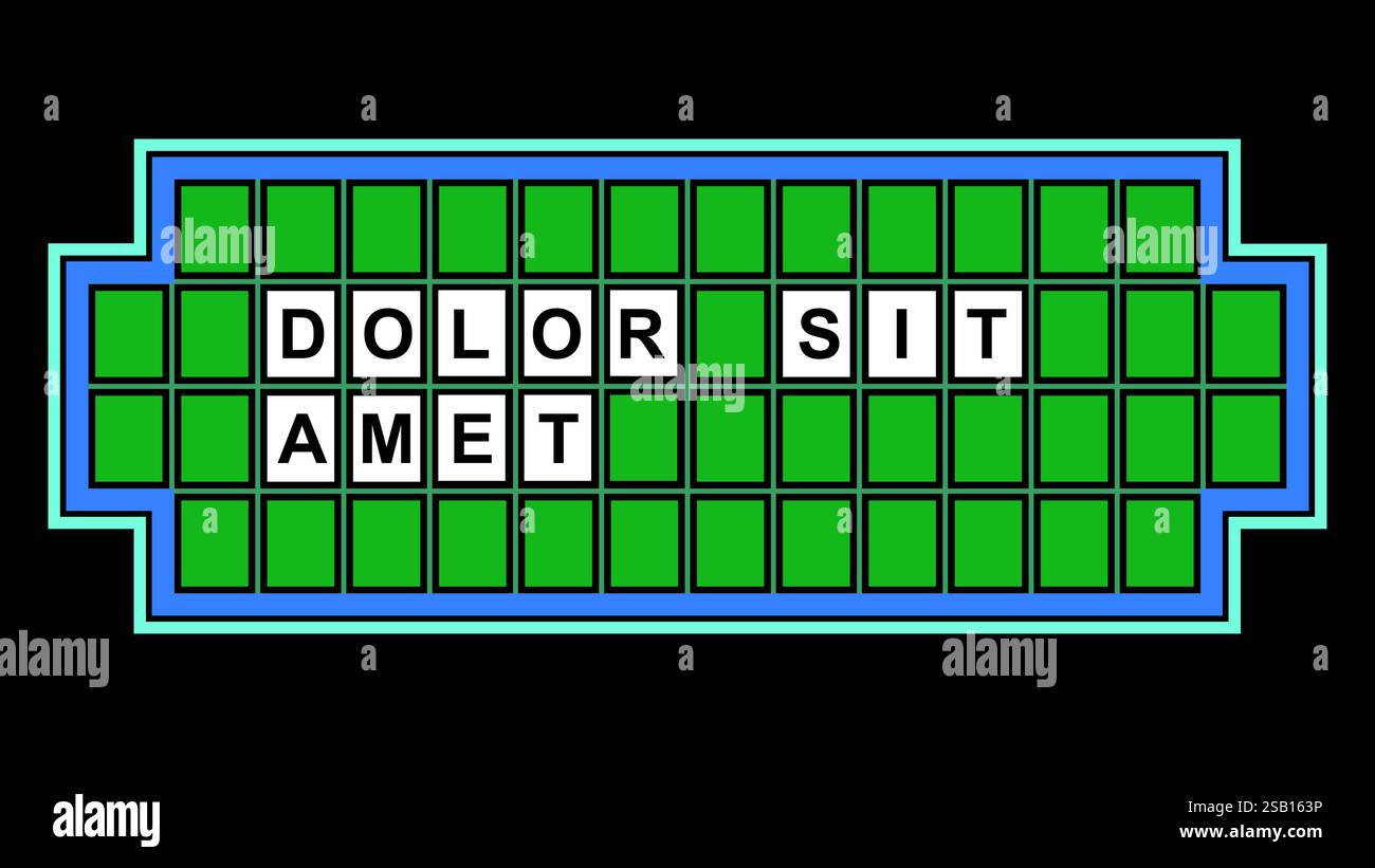 Game show board featuring a grid of tiles with a horizontal row of ...