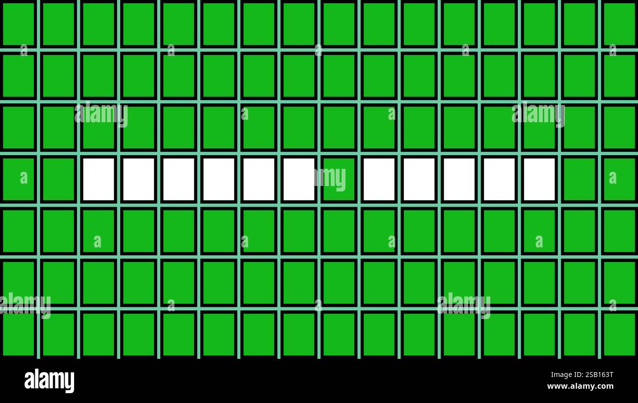 Game show board featuring a grid of tiles with a horizontal row of ...