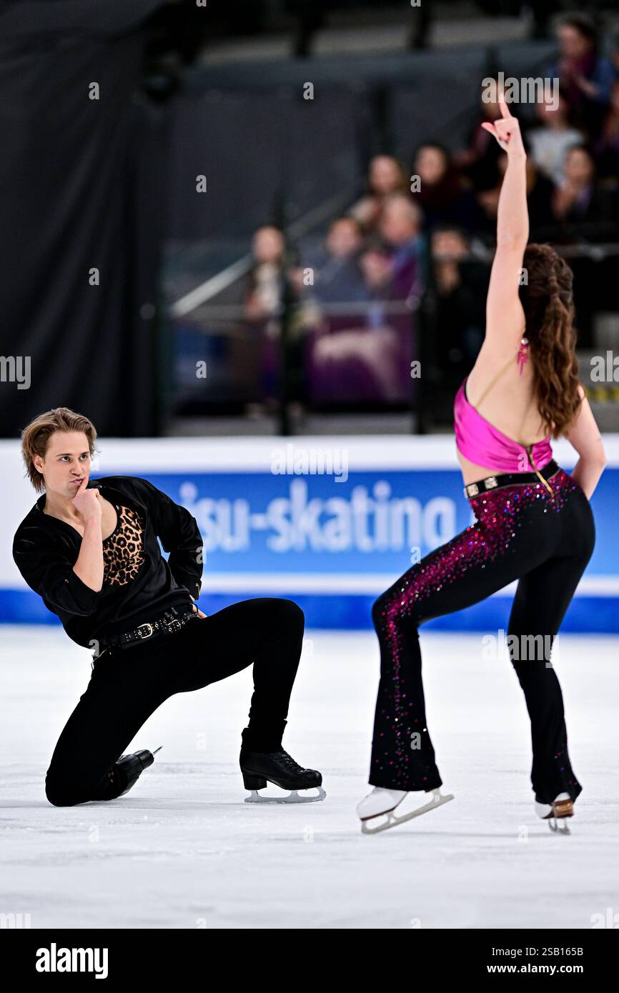 Allison REED & Saulius AMBRULEVICIUS (LTU), during Ice Dance Rhythm ...