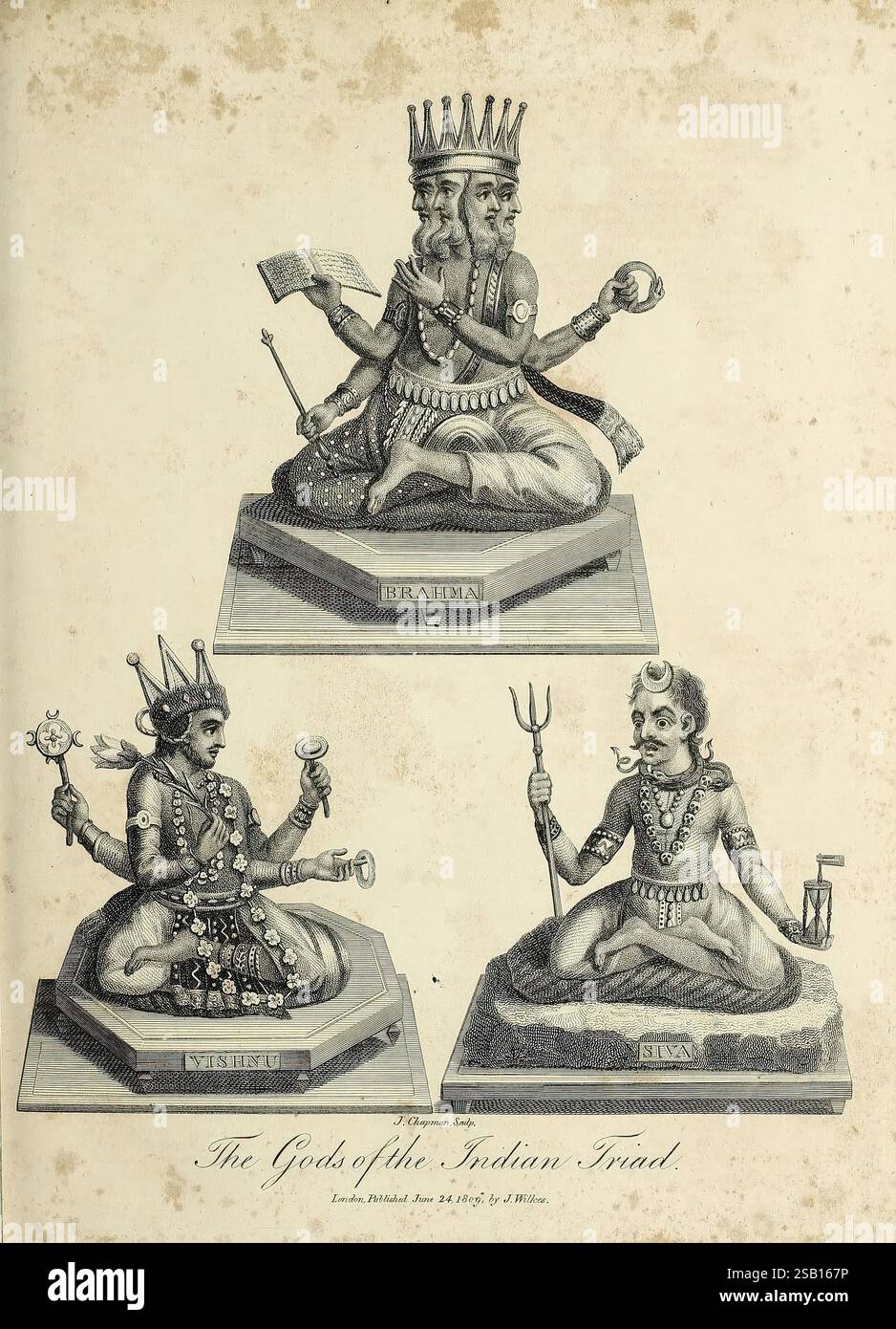 Illustration features three deities hi-res stock photography and images ...