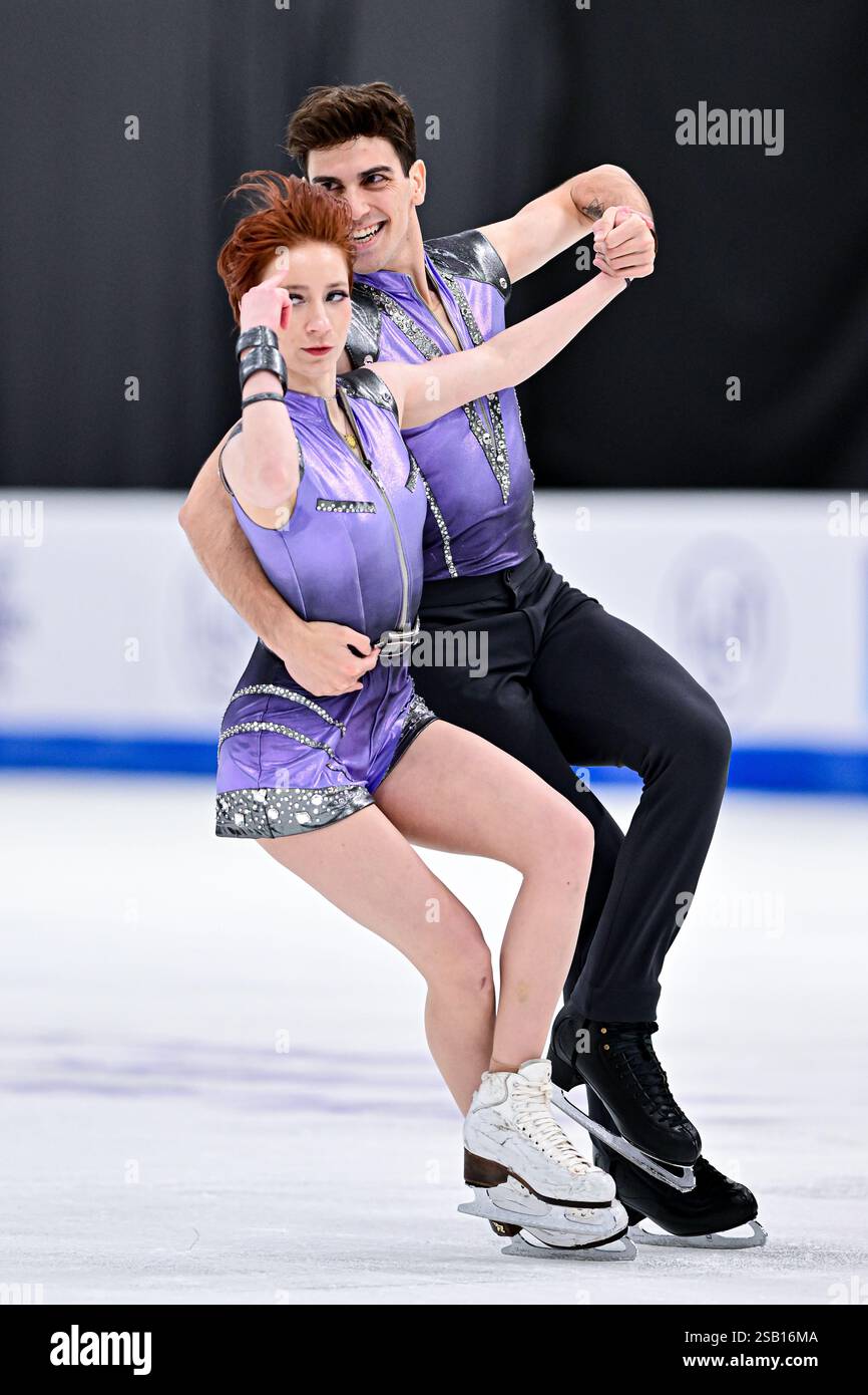 Evgeniia LOPAREVA & Geoffrey BRISSAUD (FRA), during Ice Dance Rhythm ...