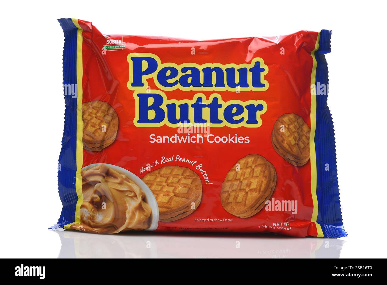 IRVINE, CALIFORNIA - 31 JAN 2025: A package of Sobisk Peanut Butter ...
