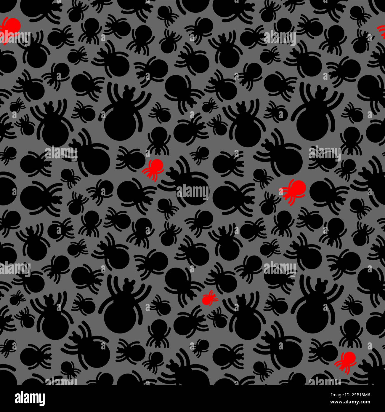 Tick insect pattern seamless. Red infected tick background Stock Vector ...