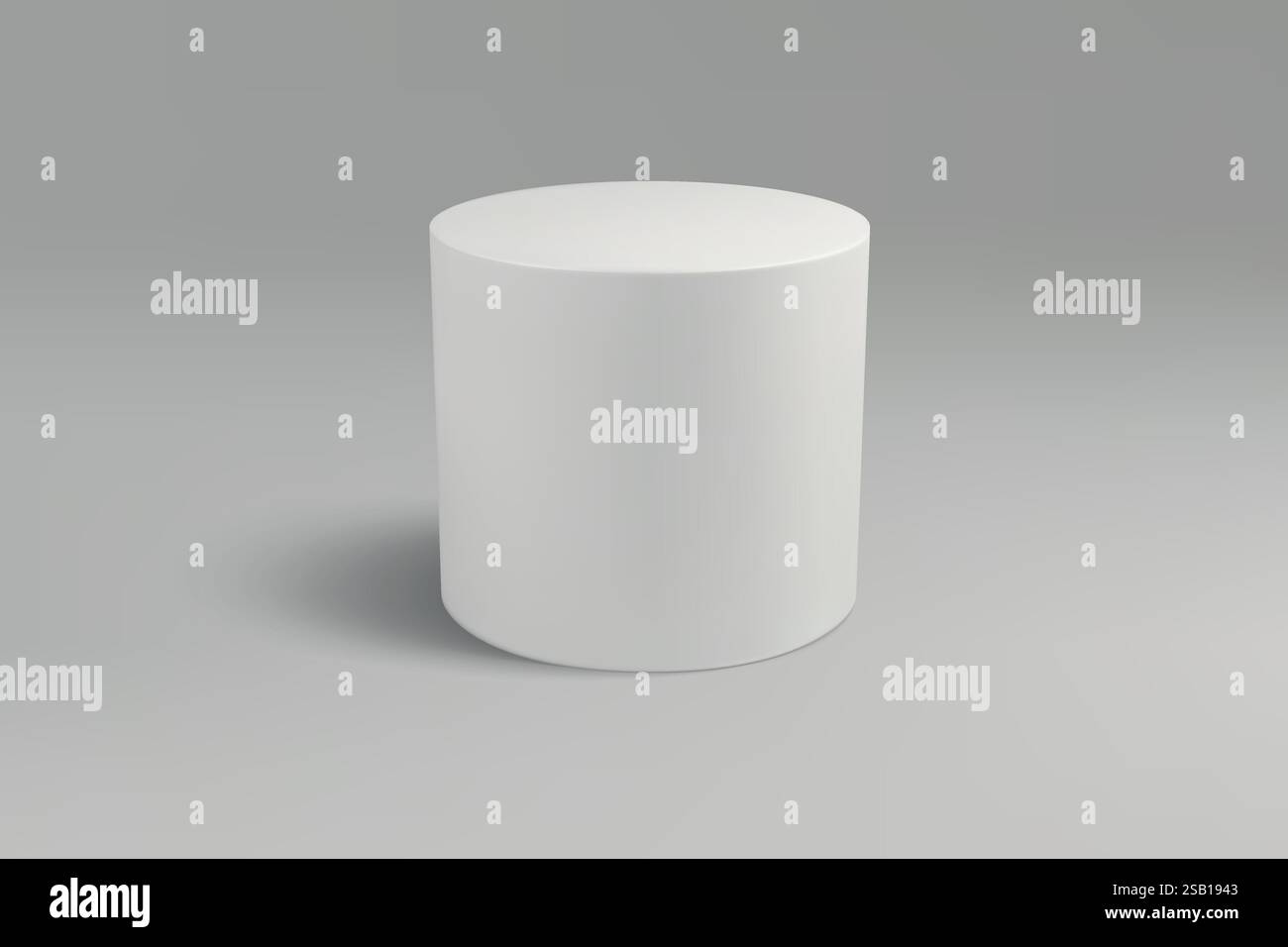 White cylinder on a gray gradient background Stock Vector Image & Art ...