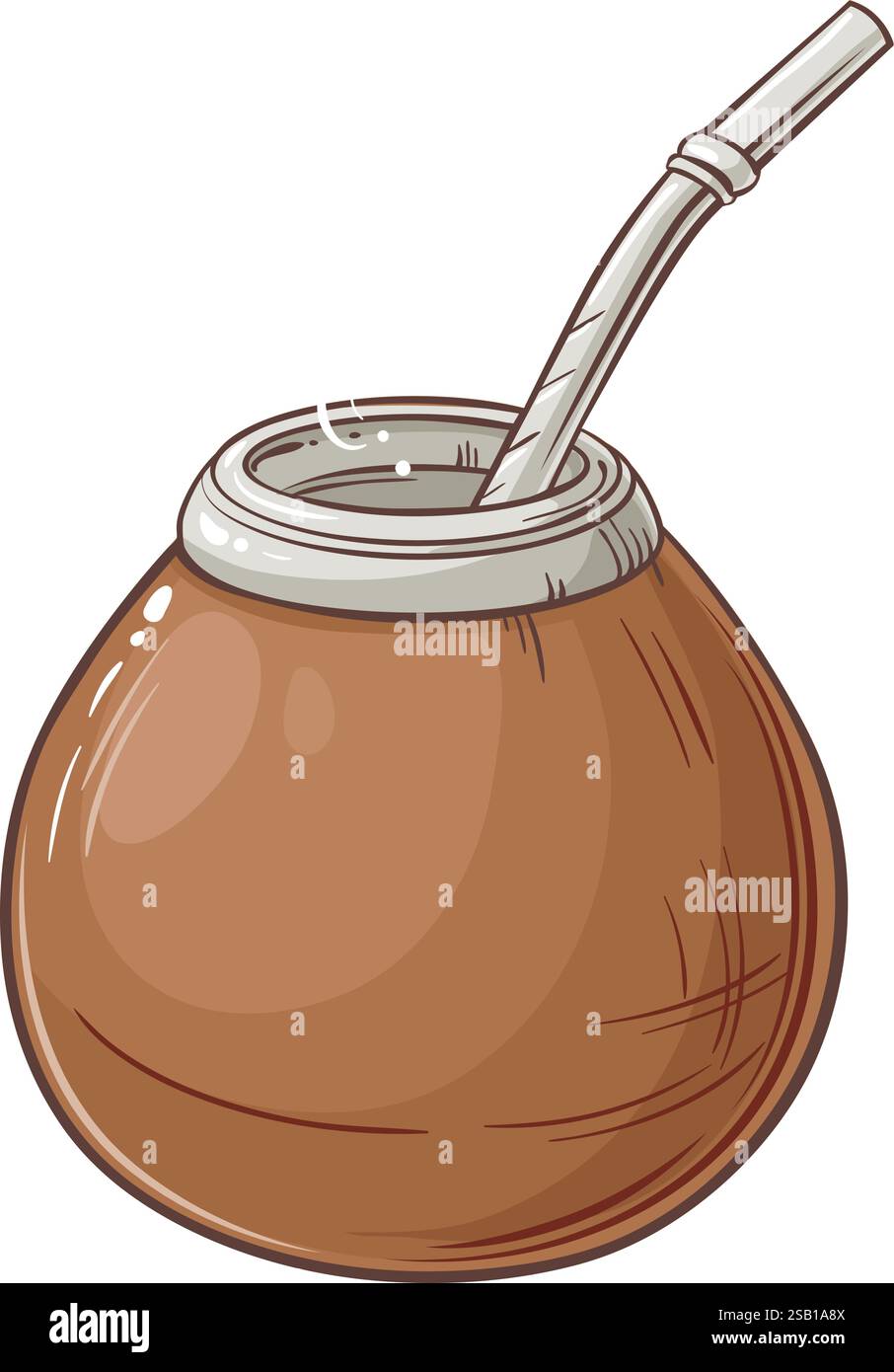 Mate Tea Colored Detailed Illustration Stock Vector Image & Art - Alamy
